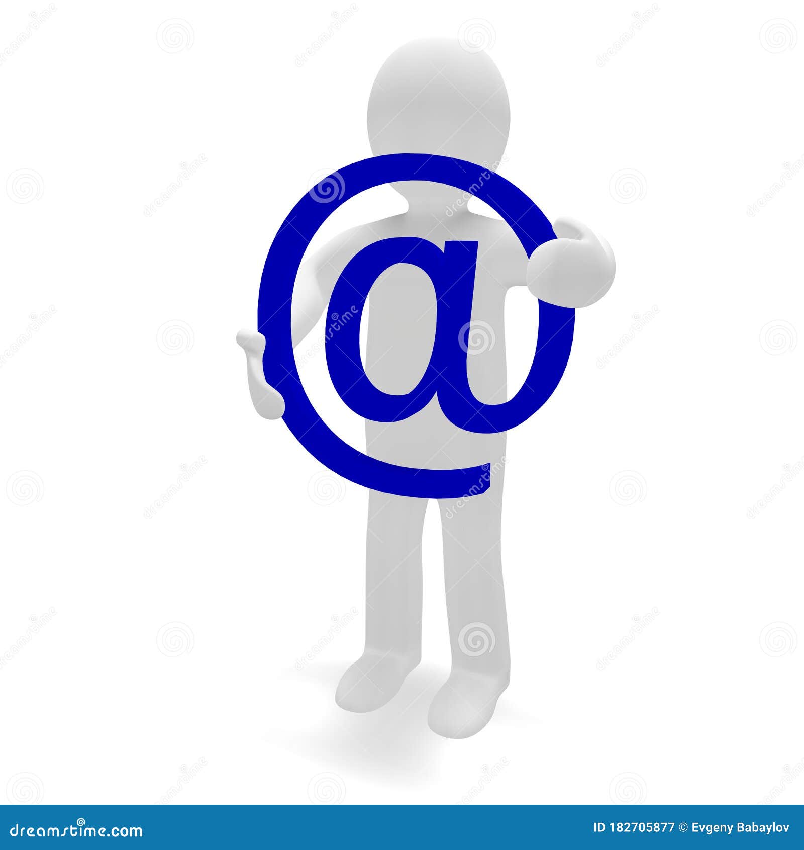 Little Man Holds a Huge Symbol Stock Illustration - Illustration of ...