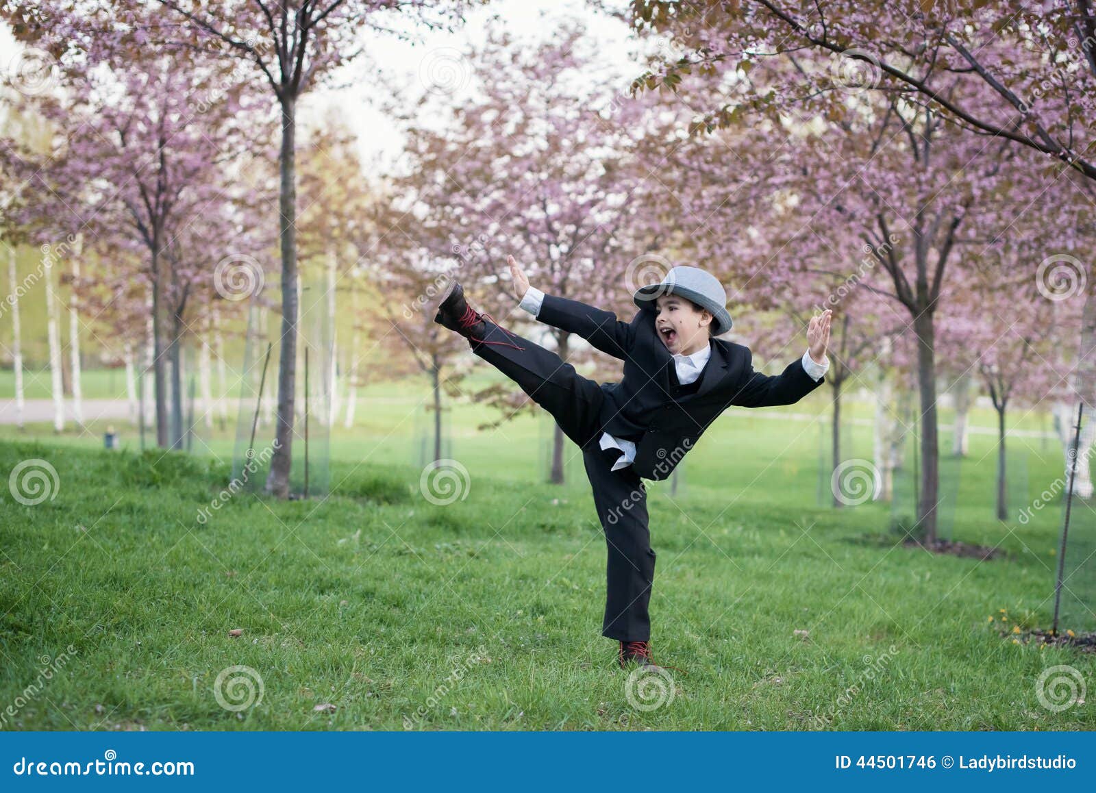 A Little Man is Playing Ninja Stock Photo - Image of little ...