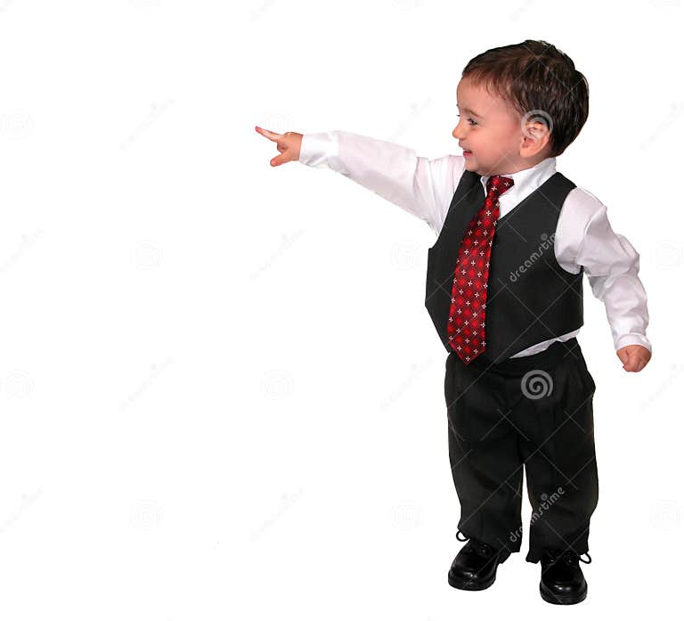Little Man Series: Pointing Stock Image - Image of vest, point: 25249