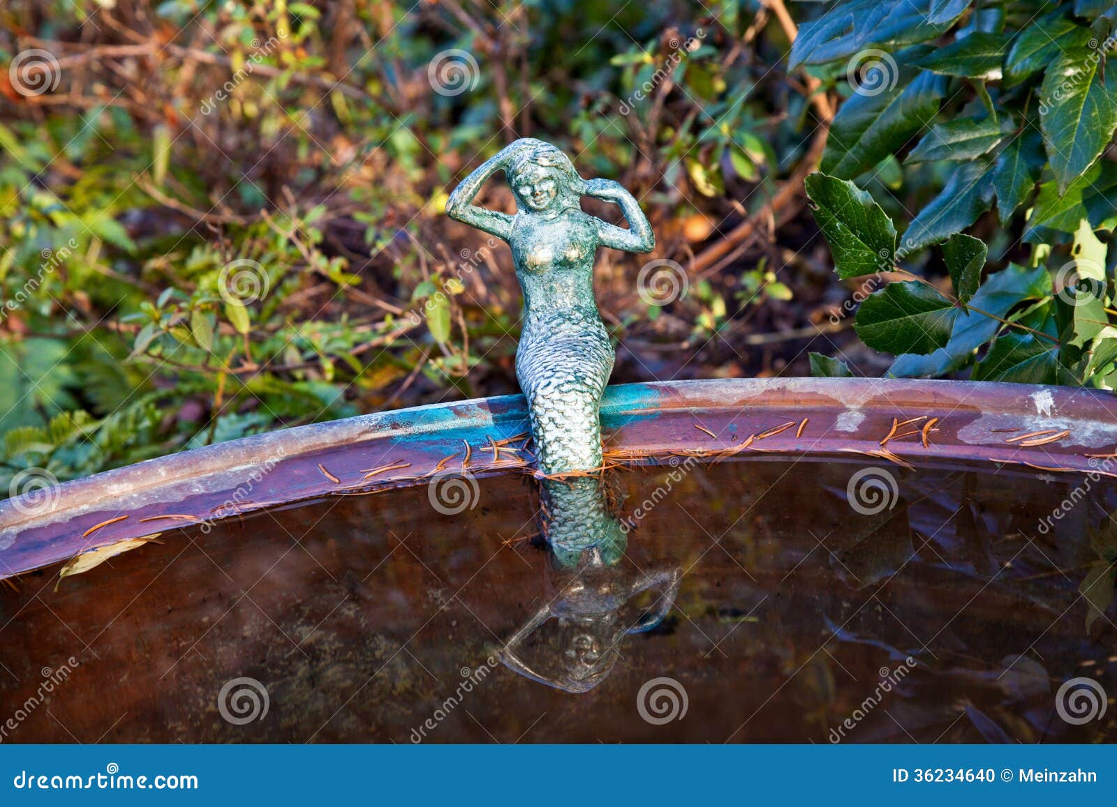 Little Mermaid Sitting on the Edge Stock Photo - Image of national ...