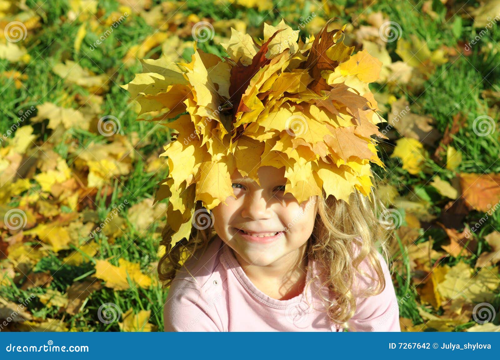 Little miss Autumn stock photo. Image of colored, girl - 7267642