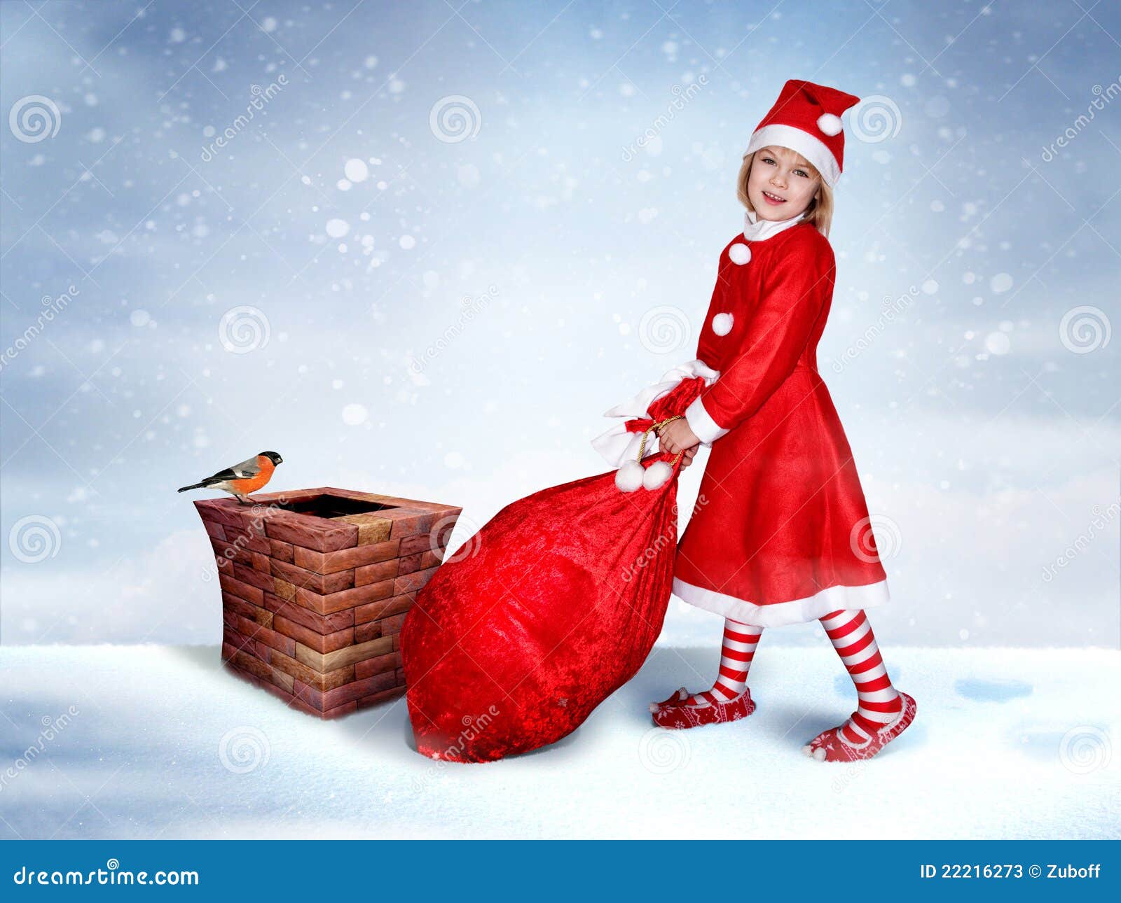 The Little miss Santa stock image. Image of christmas - 22216273