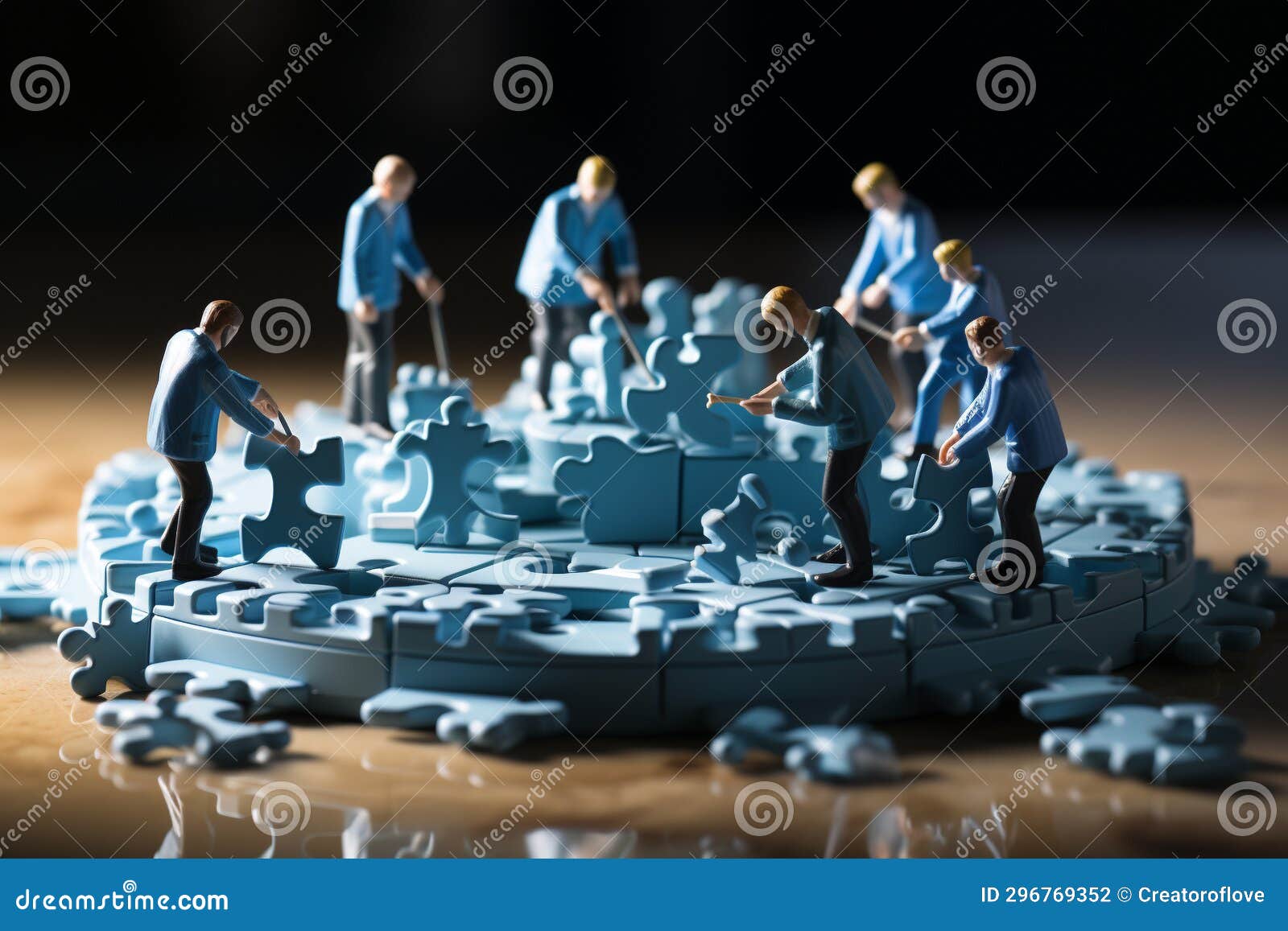 Little Model of Team Work Process Stock Photo - Image of colorful, idea ...