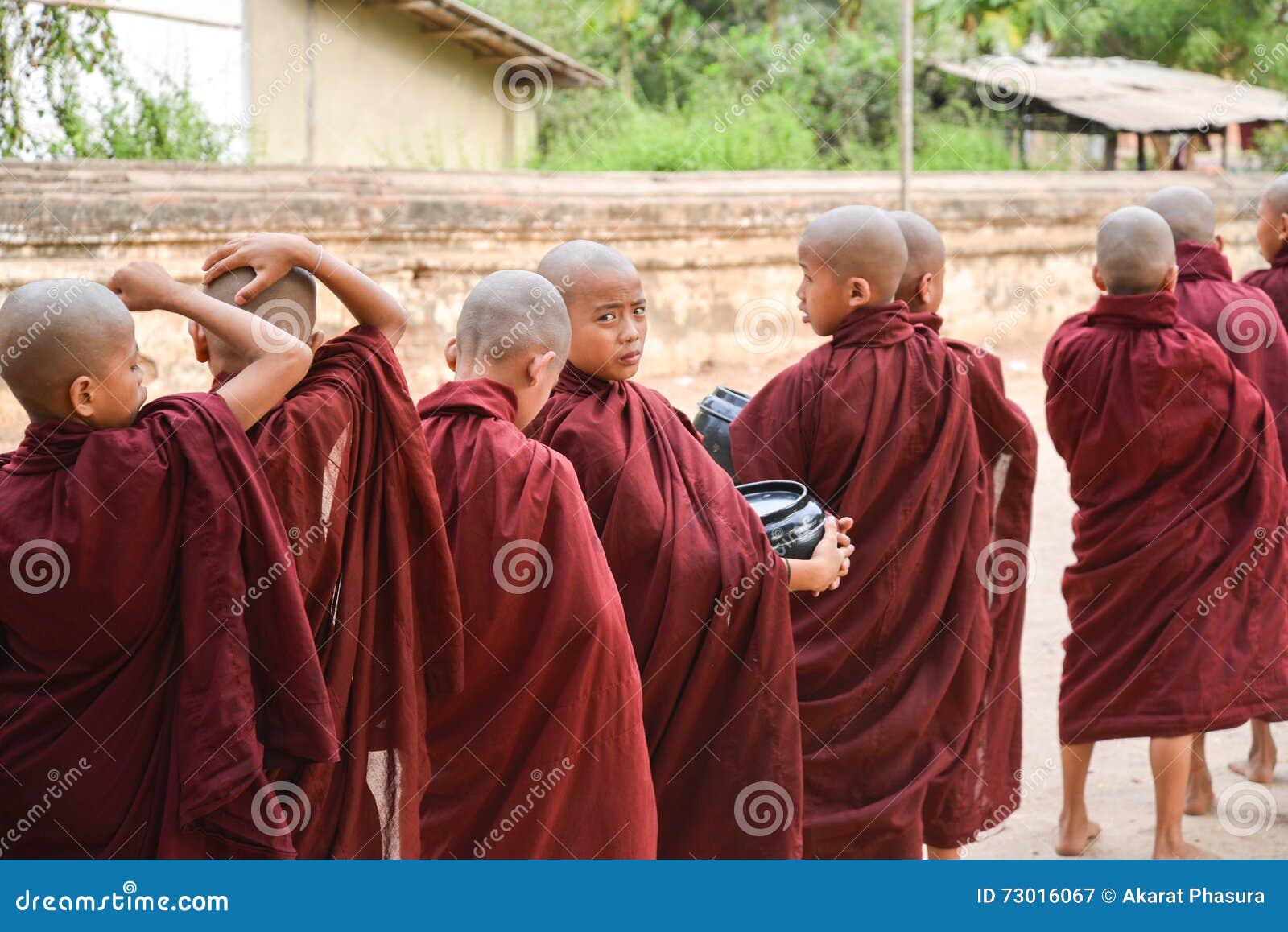 Little Monk Looking at Camera Editorial Photography - Image of playful ...