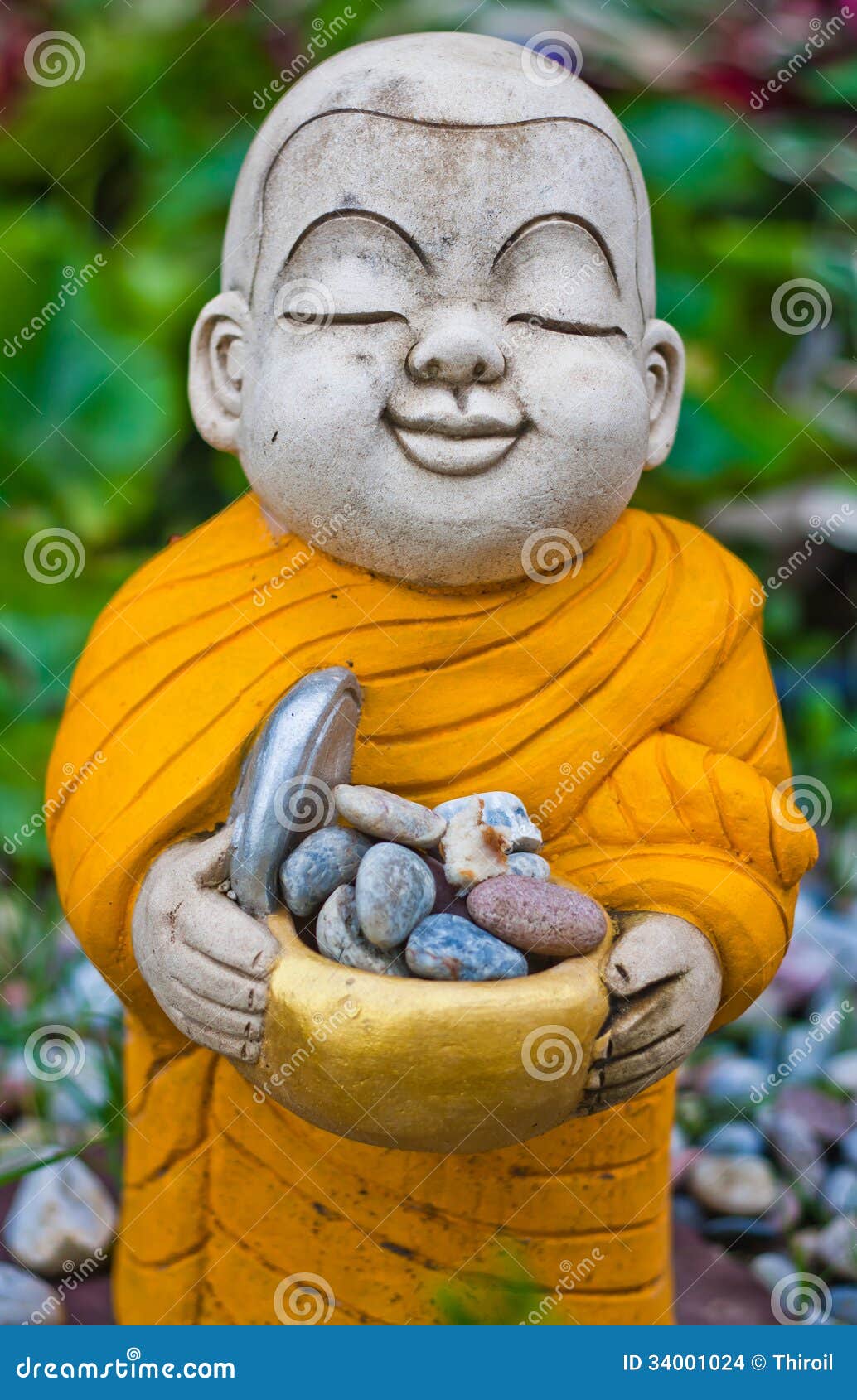 Little Monk statues. stock photo. Image of place, novice - 34001024