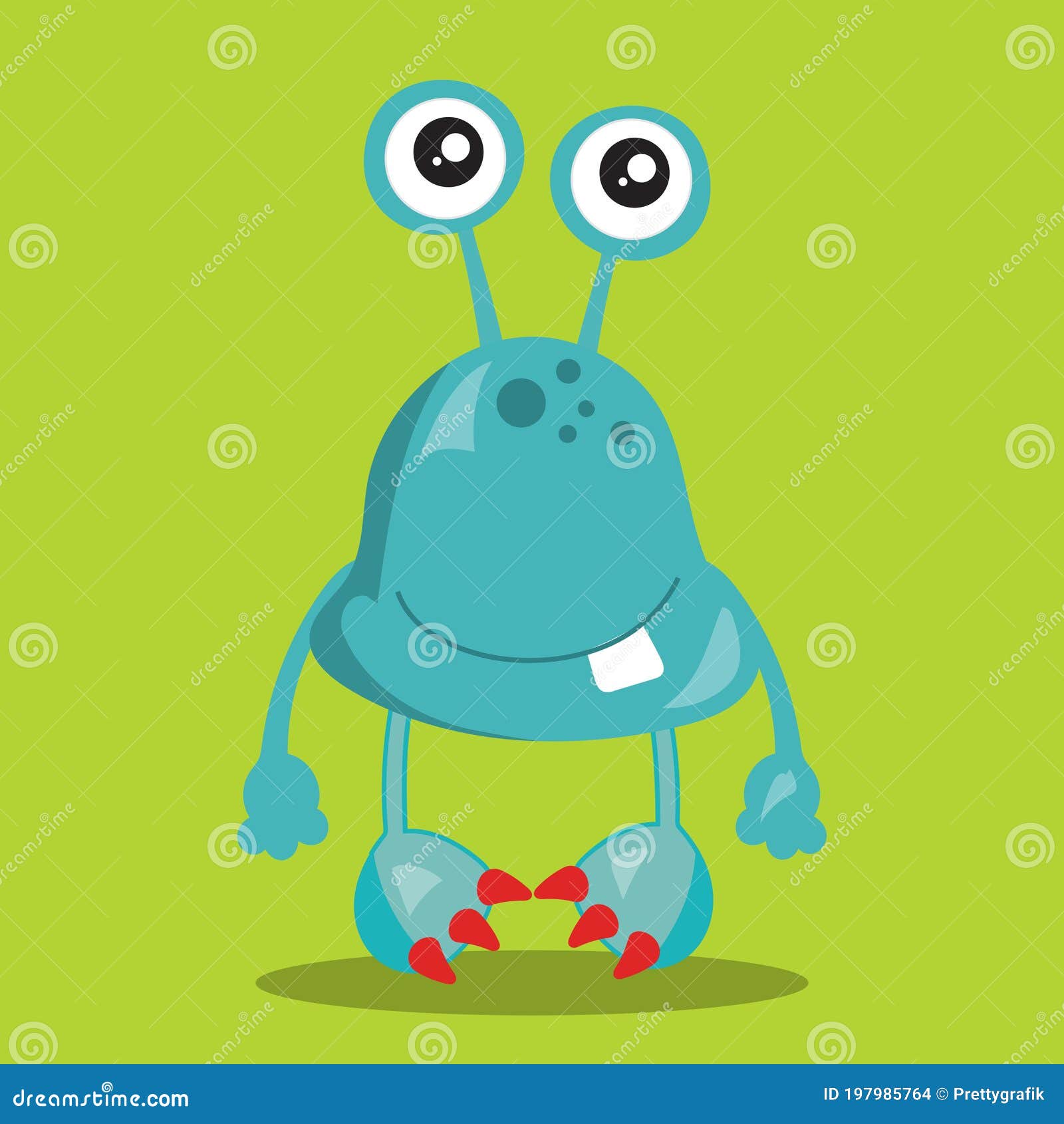 Monster Blue Head Funny Emoticon Smiley, Doodle Icon Image Cartoon ...
