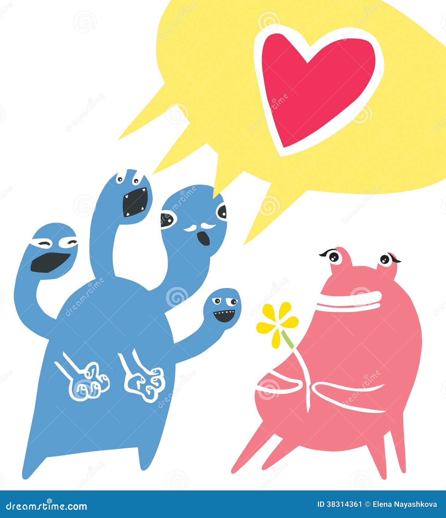 Four-headed Winged Leopard. Mythological Creature Vector Illustration ...