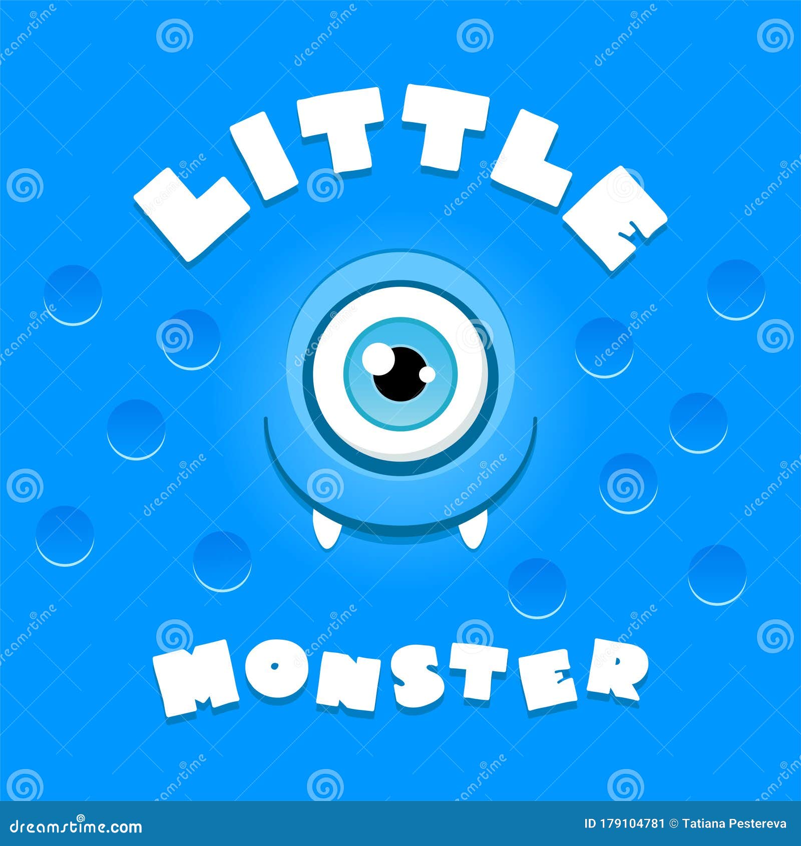 Little Monster stock illustration. Illustration of font - 179104781