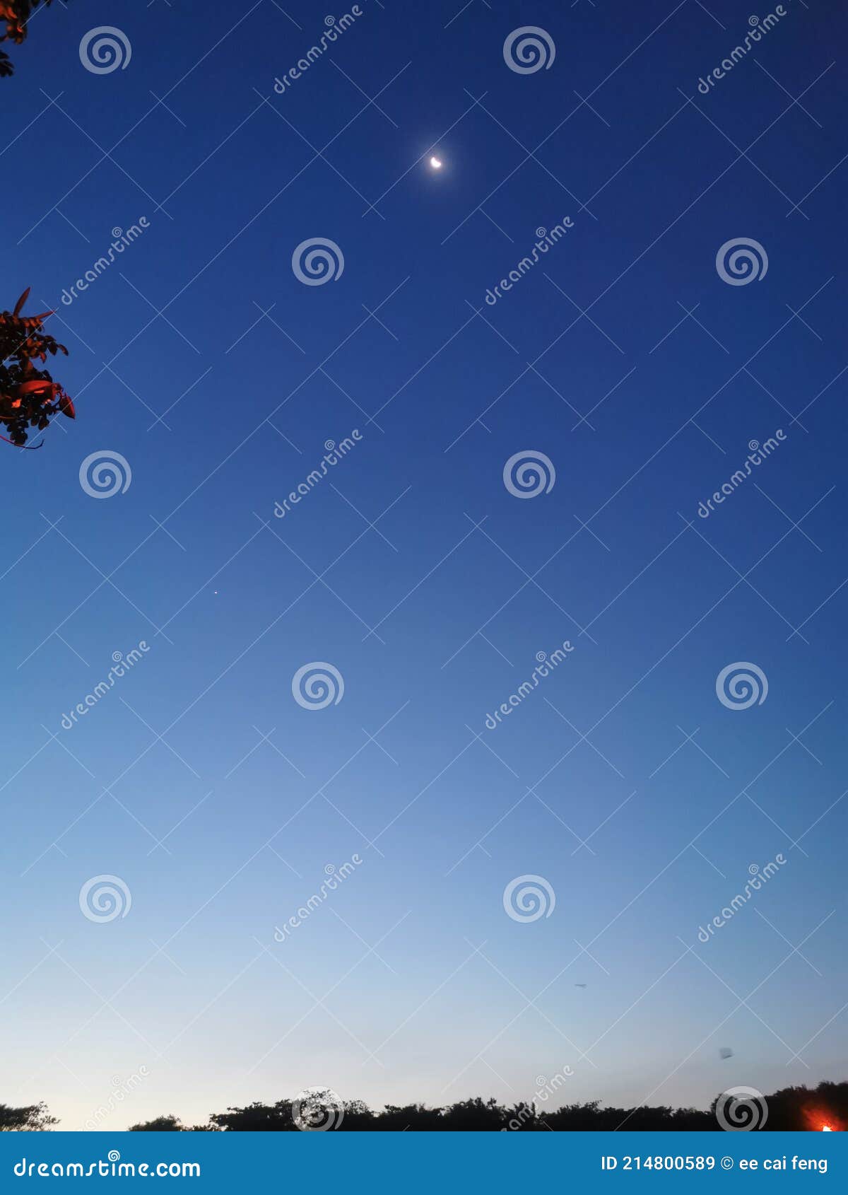 Little moon in the sky stock image. Image of small, little - 214800589