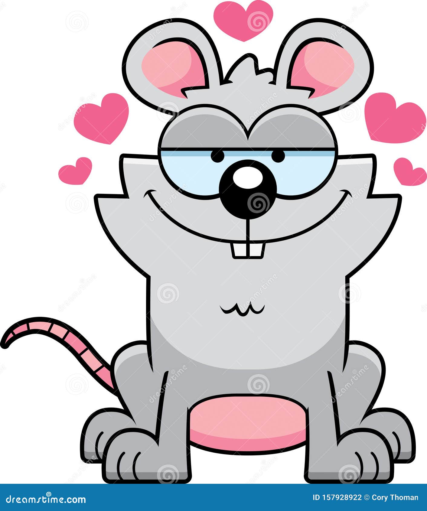 Little Mouse in Love stock vector. Illustration of mouse - 157928922