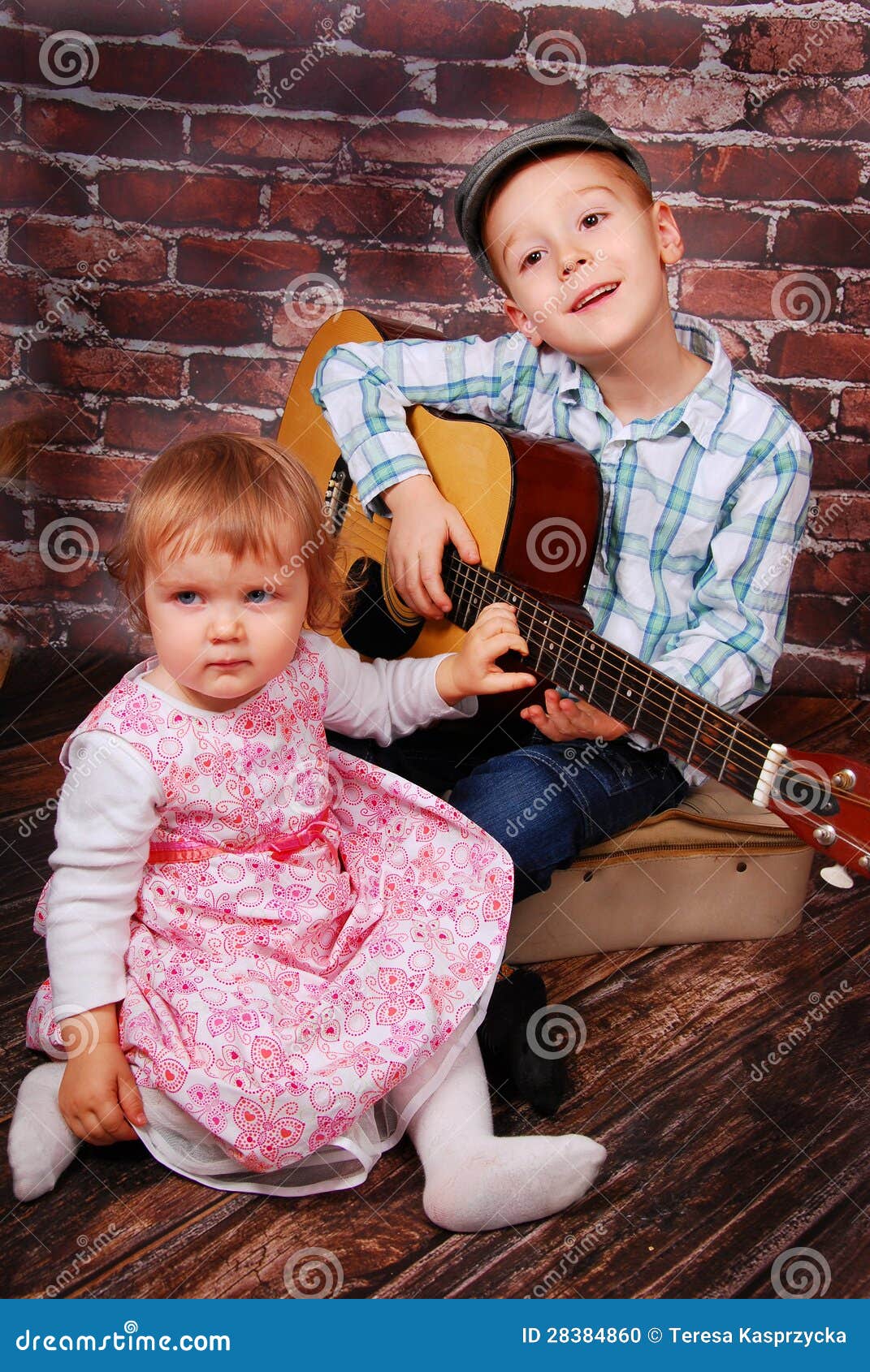 The little music lovers stock photo. Image of child, learn - 28384860