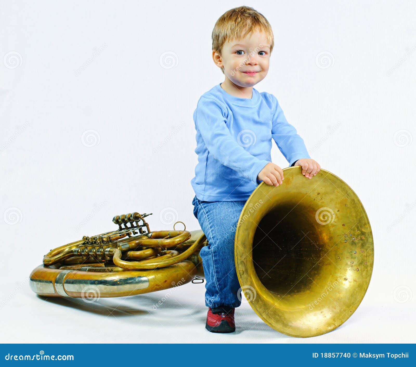 Little musician. stock photo. Image of jazz, music, play - 18857740