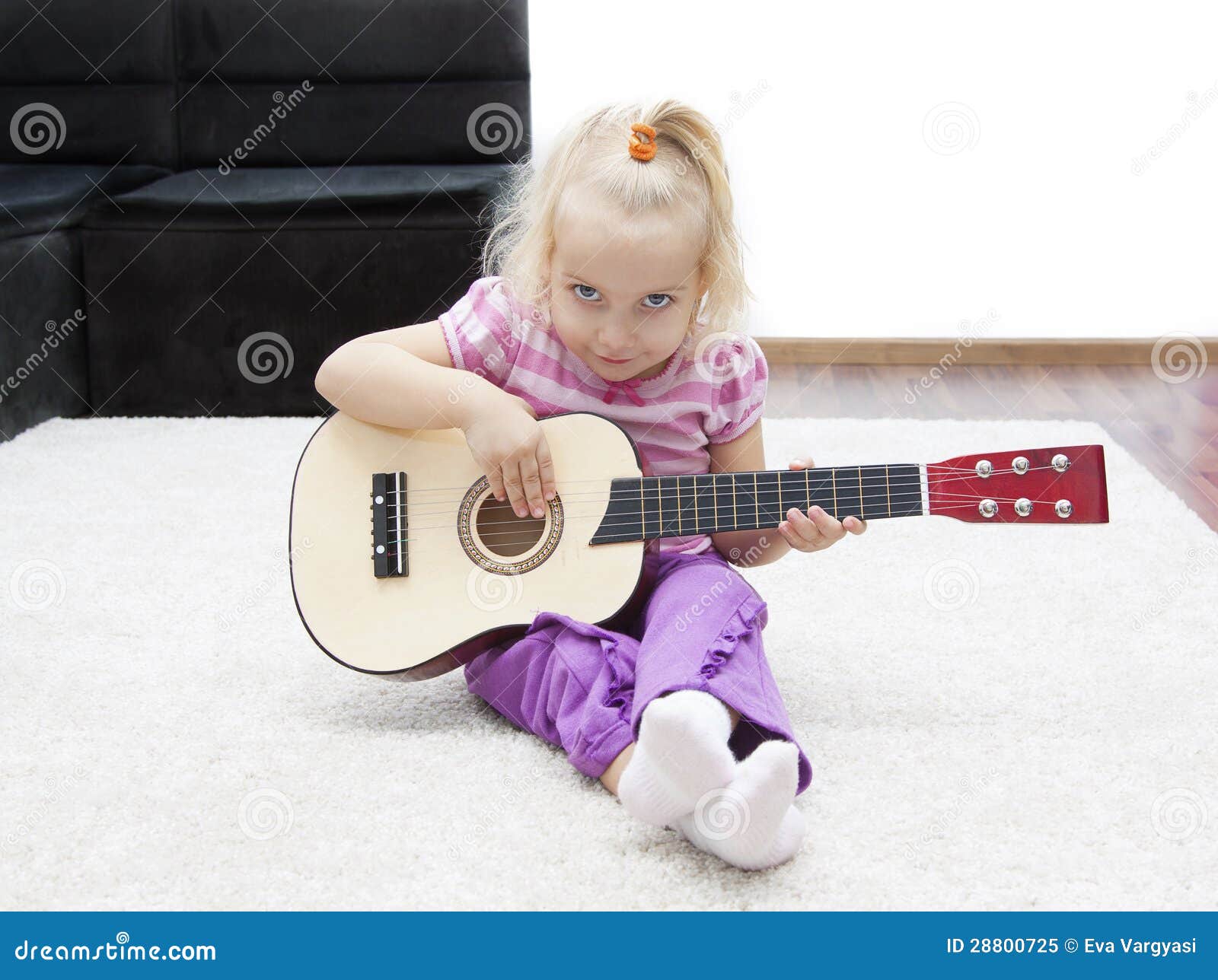 Little musician stock image. Image of female, player - 28800725