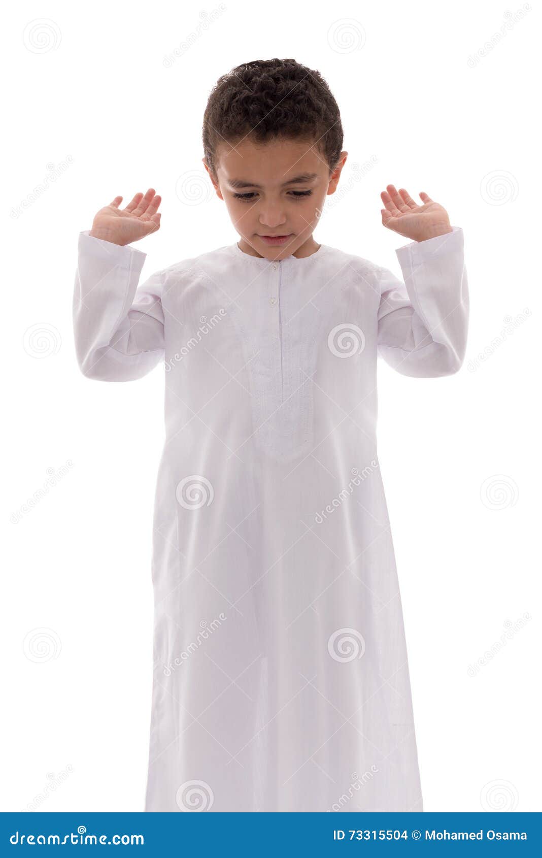 Little Muslim Boy Praying stock photo. Image of believe - 73315504