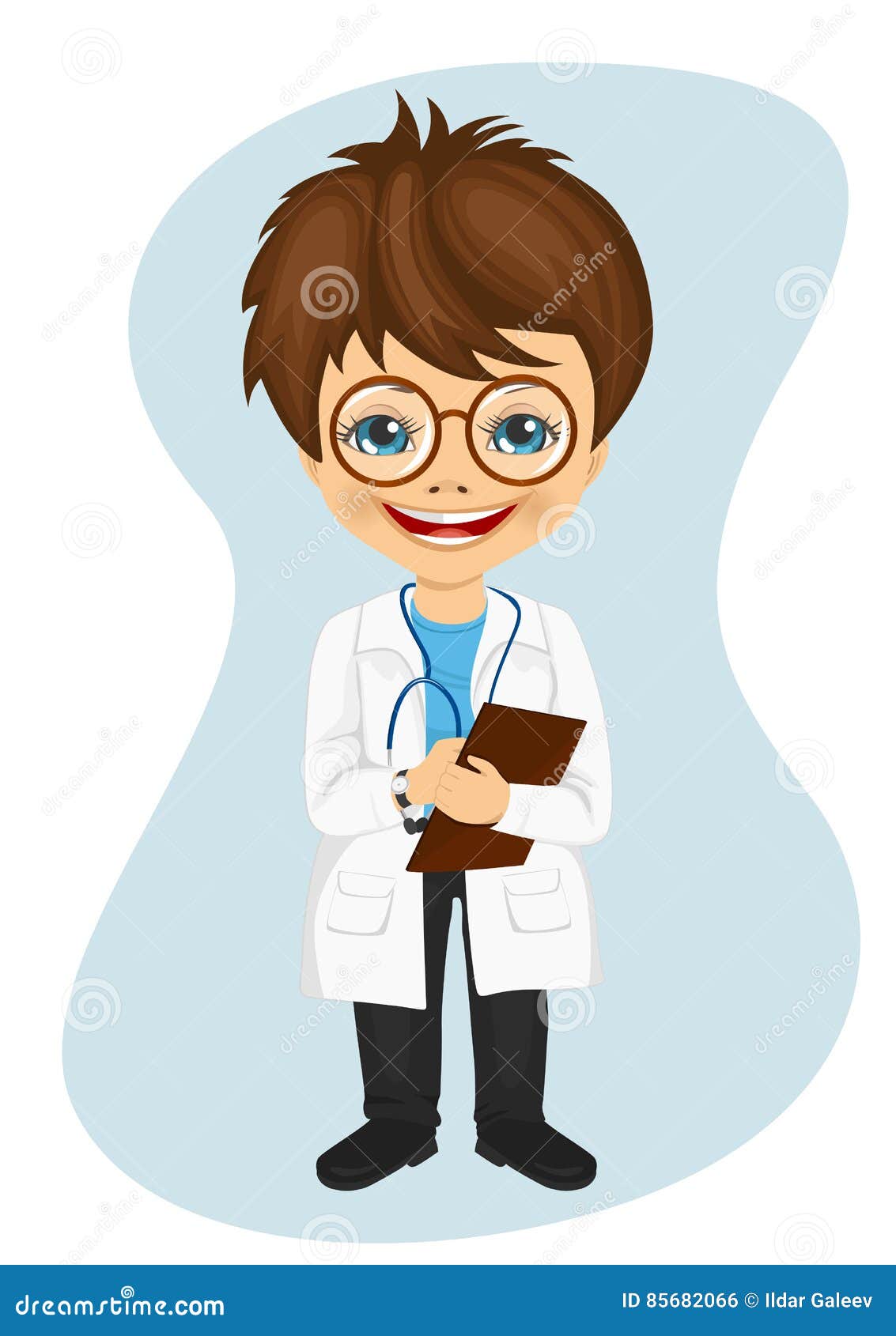 Little Nerd Boy Having Stomach Ache Vector Illustration | CartoonDealer ...