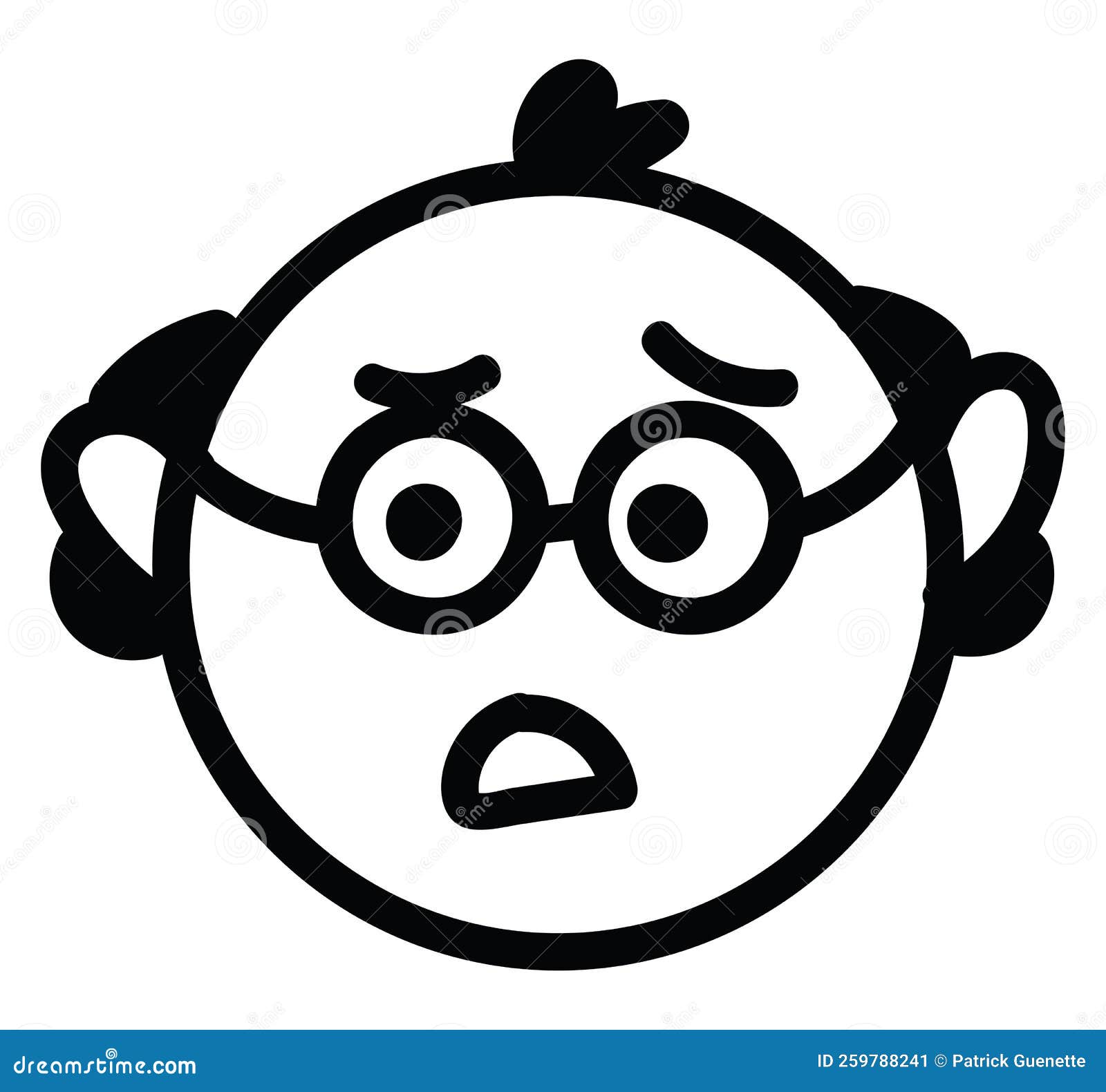 Little nerd boy, icon icon stock vector. Illustration of vector - 259788241