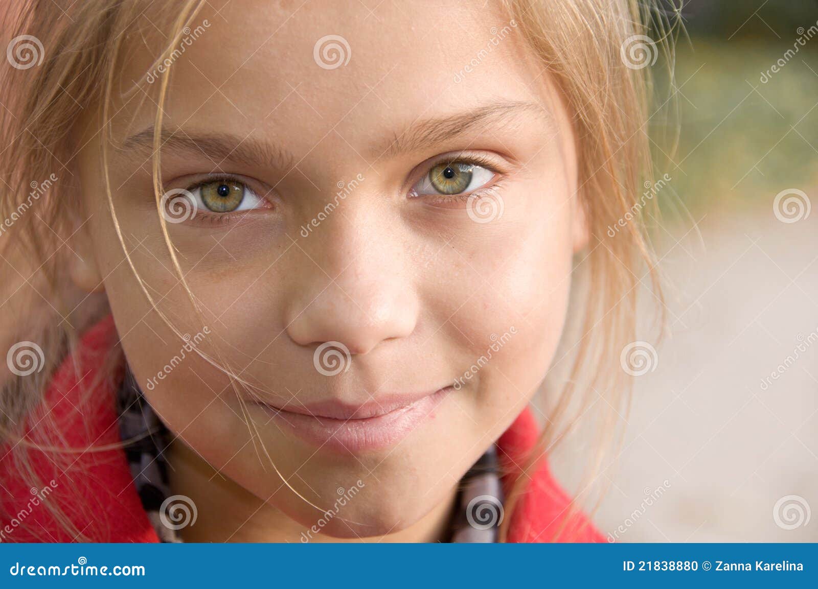 Little nice smiling girl stock photo. Image of closeup - 21838880