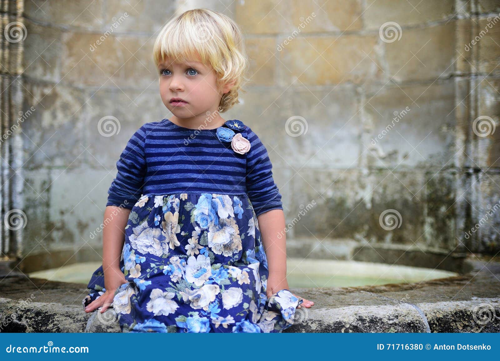 Little not smiling girl stock photo. Image of emotion - 71716380