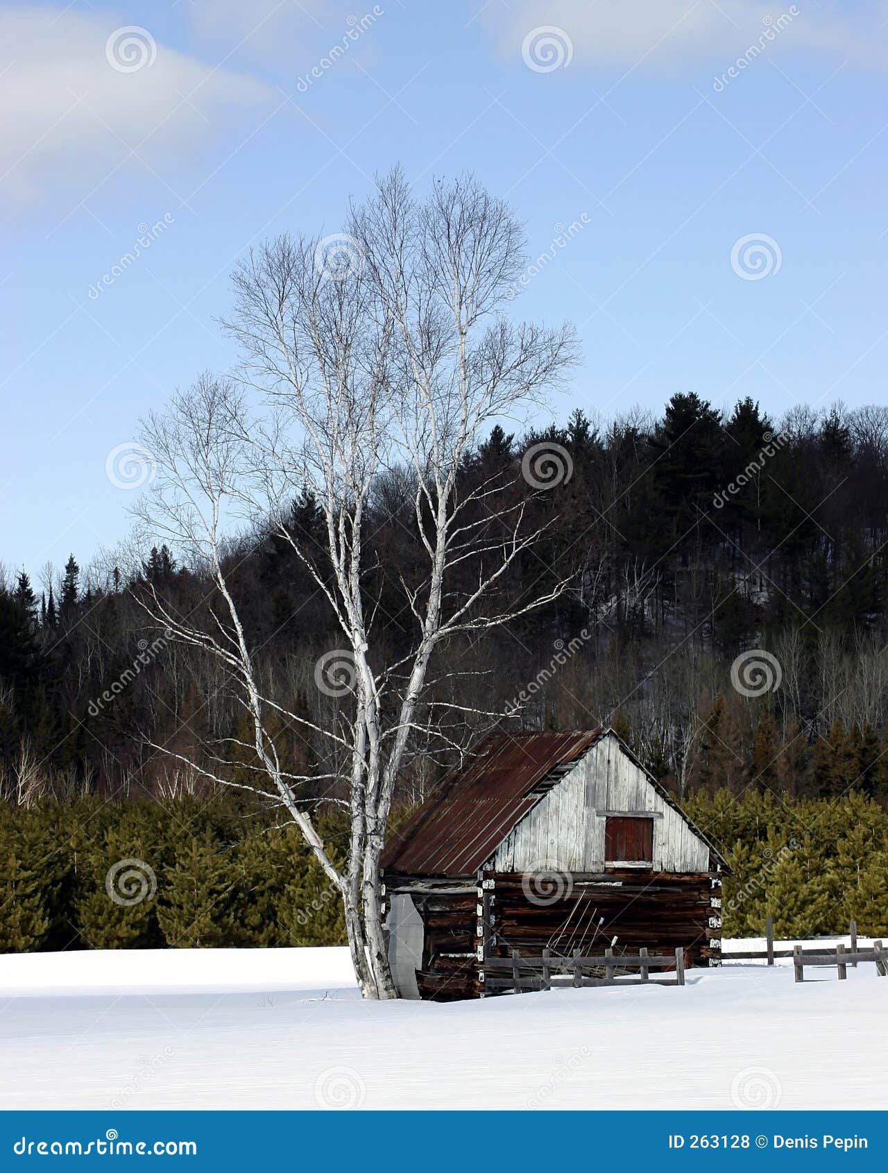 A Little Old Barn on a Snowy Day Stock Photo - Image of life, rural: 263128