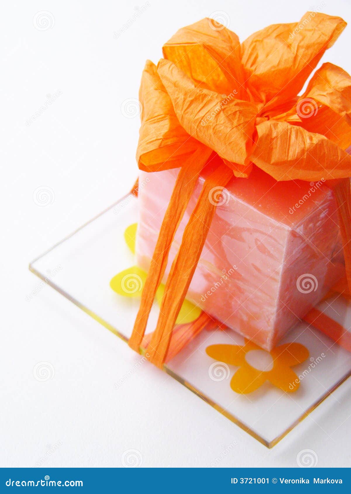Little orange present stock image. Image of coloured, little - 3721001
