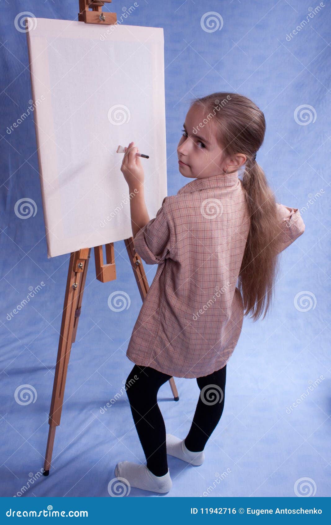 Little painter stock photo. Image of painter, female - 11942716