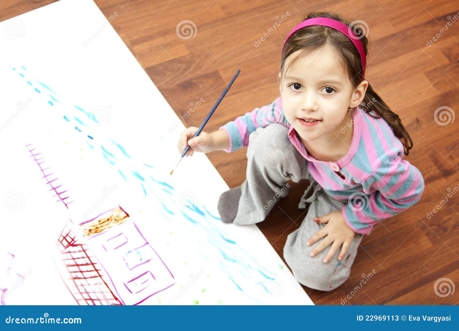 Little painter stock image. Image of painter, album, child - 22969113