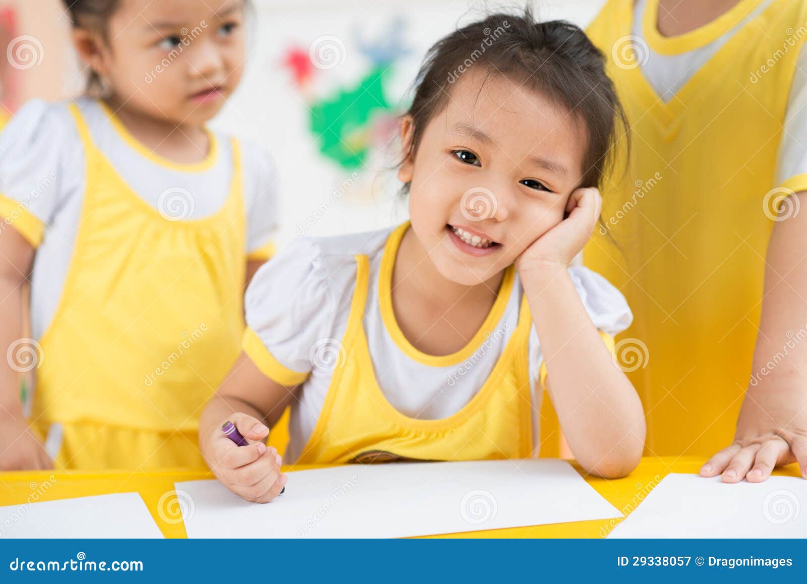 Little painter stock image. Image of colorful, childhood - 29338057