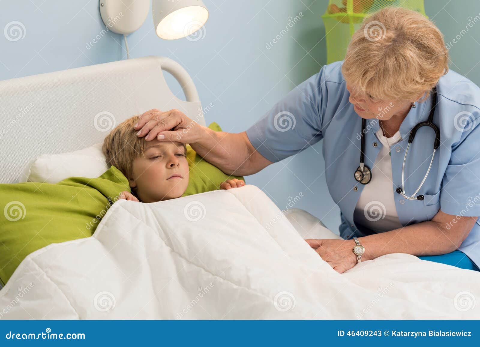 Little Patient Having High Fever Stock Image - Image of occupation ...