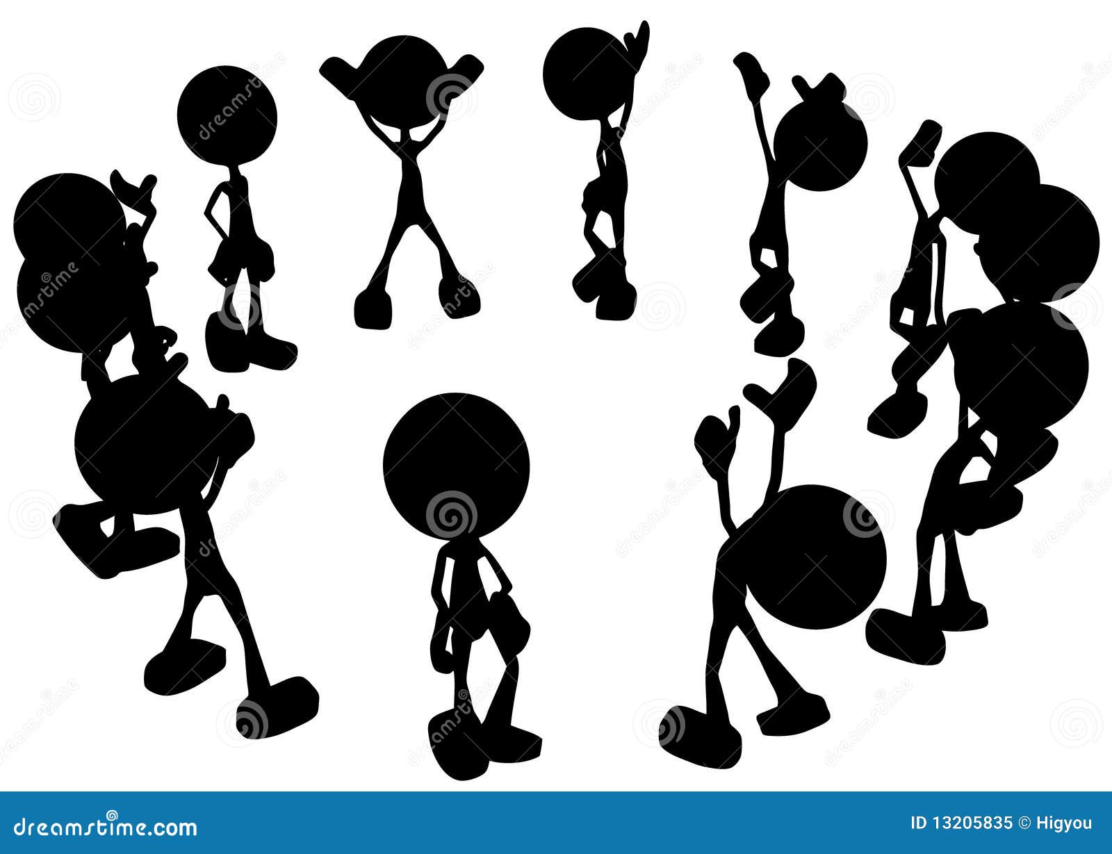 Little People Circle stock vector. Illustration of pose - 13205835