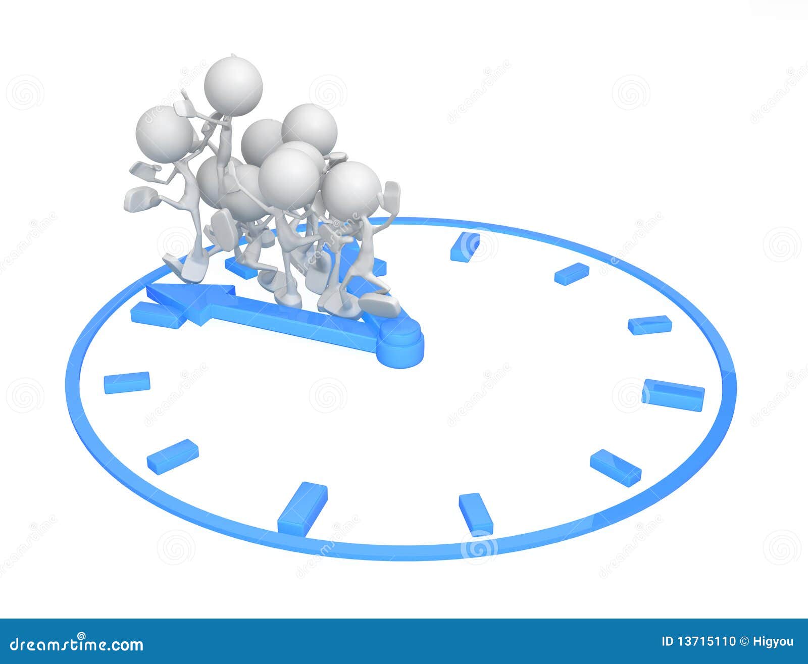 Little People, Deadline Clock Stock Illustration - Illustration of ...