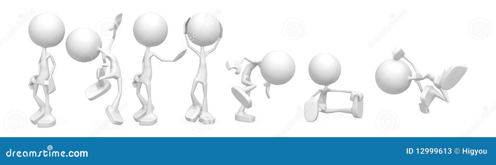 Little People, White stock illustration. Illustration of sphere - 12999613