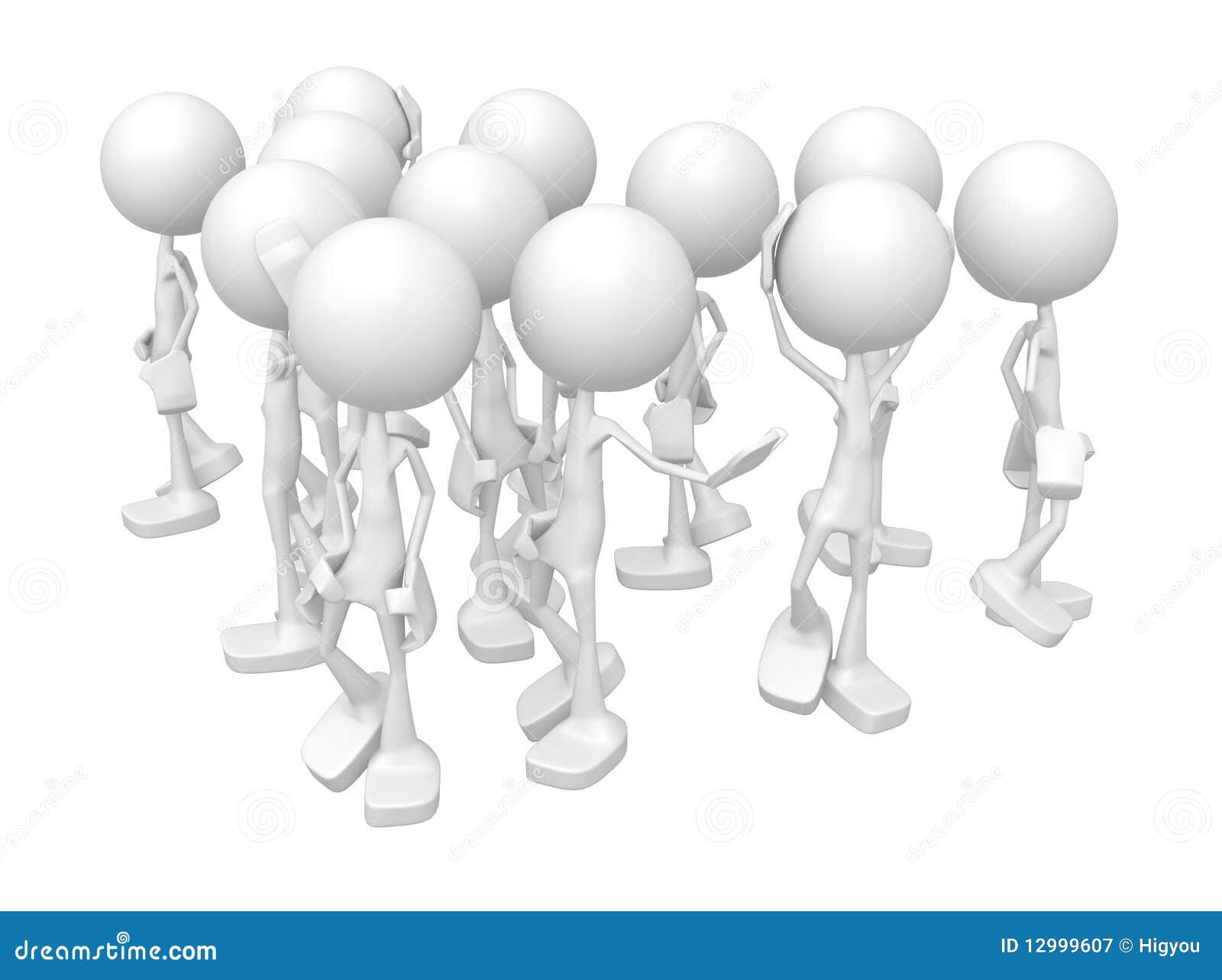 Little People, White Group stock illustration. Illustration of isolated ...