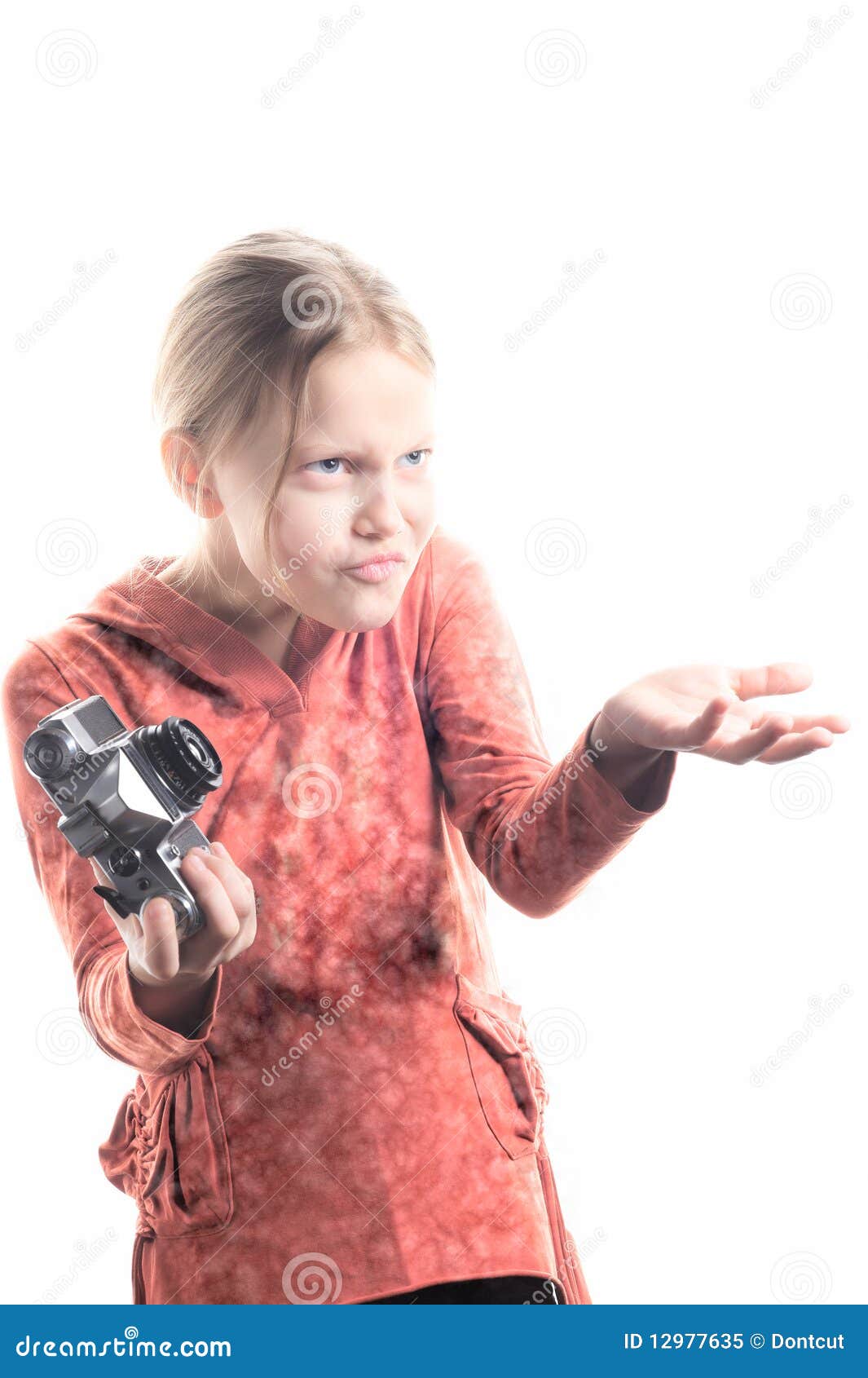 Little photographer stock image. Image of offspring, equipment - 12977635