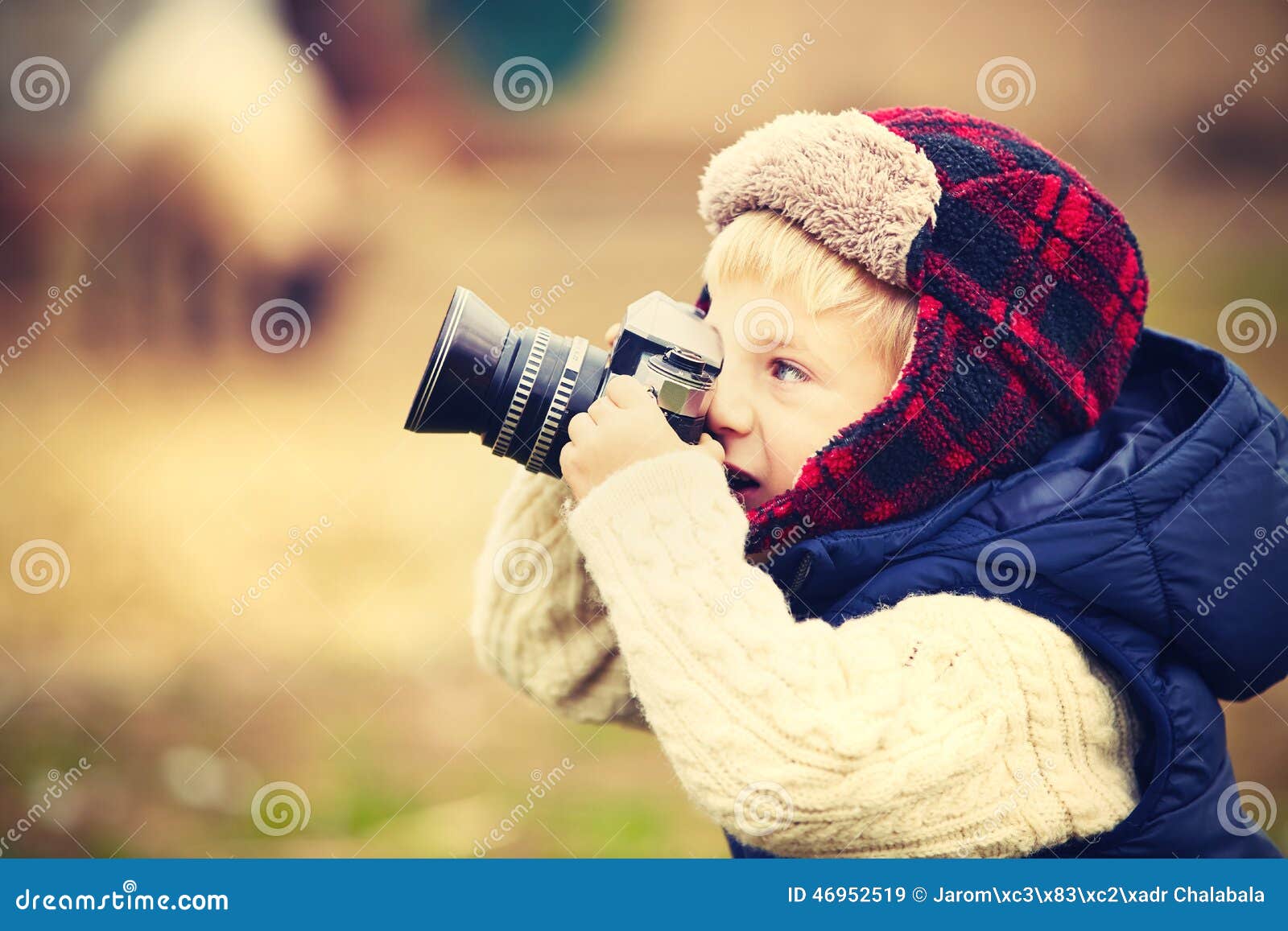 Little photographer stock image. Image of people, nature - 46952519