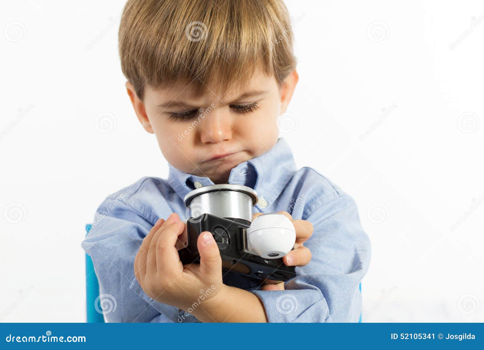Little Photographer Confused Stock Image - Image of childhood ...