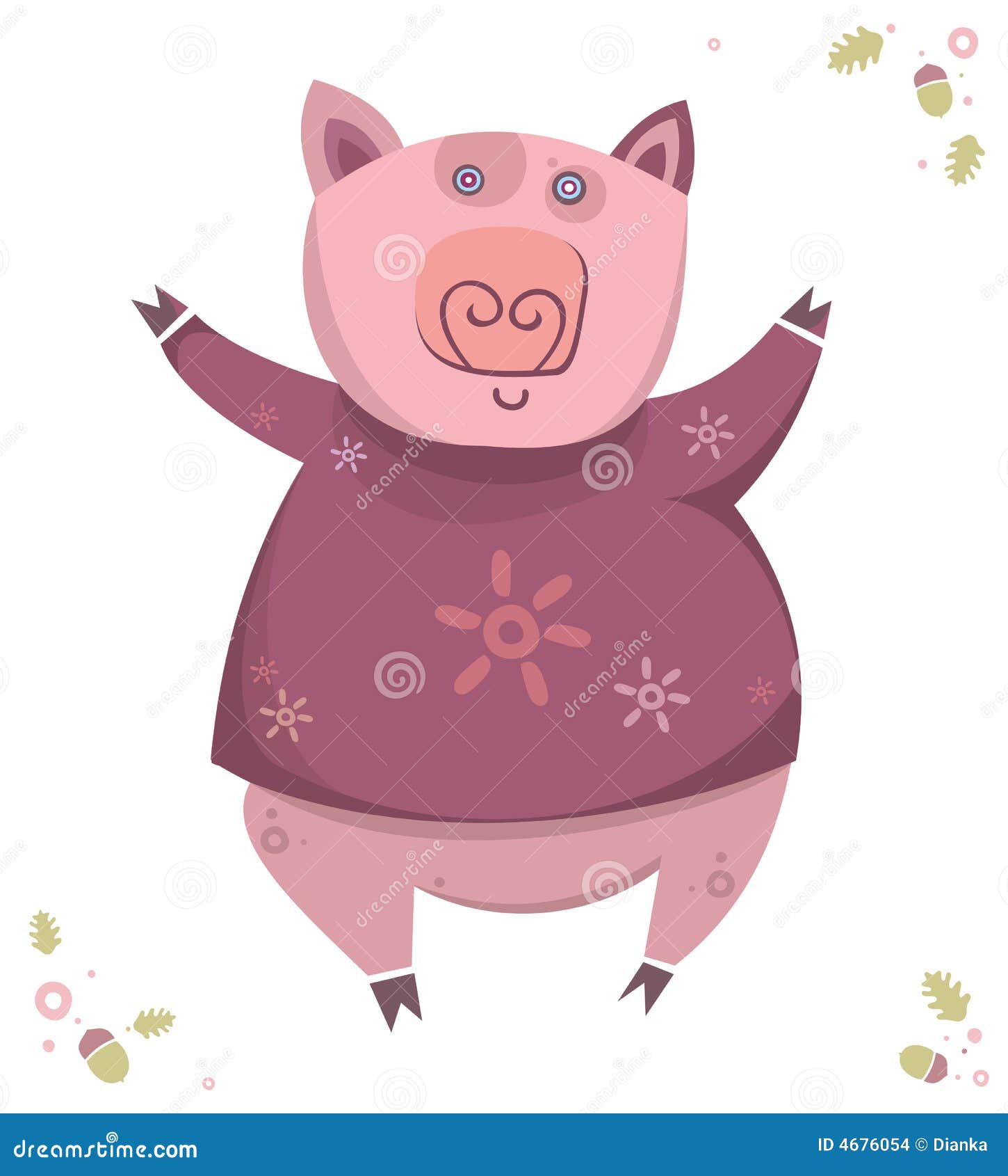 Little piglet stock vector. Illustration of enjoyment - 4676054