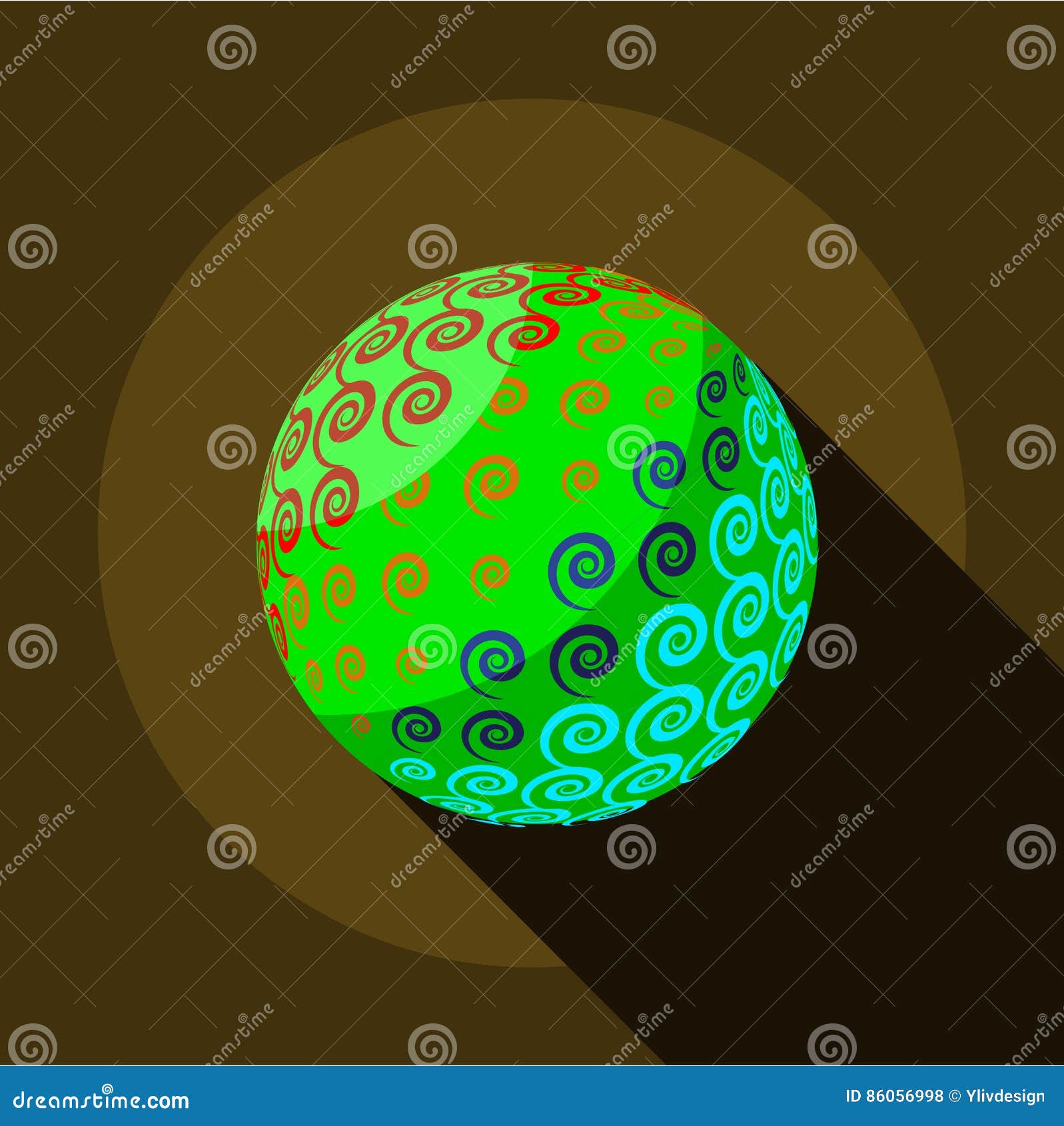 Little Planet Icon, Flat Style Stock Vector - Illustration of vector ...