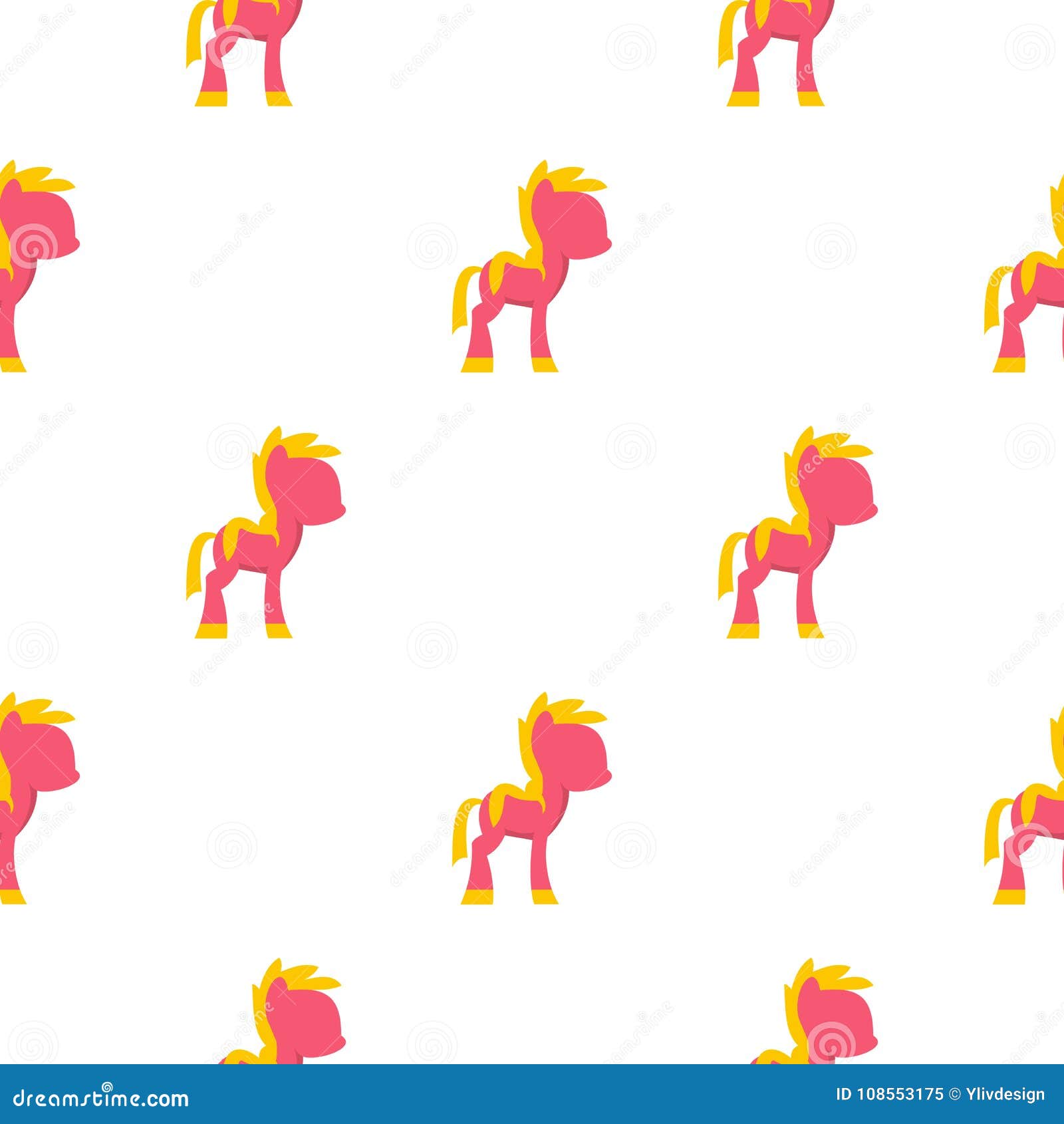 Little Pony Pattern Seamless Stock Vector - Illustration of pattern ...