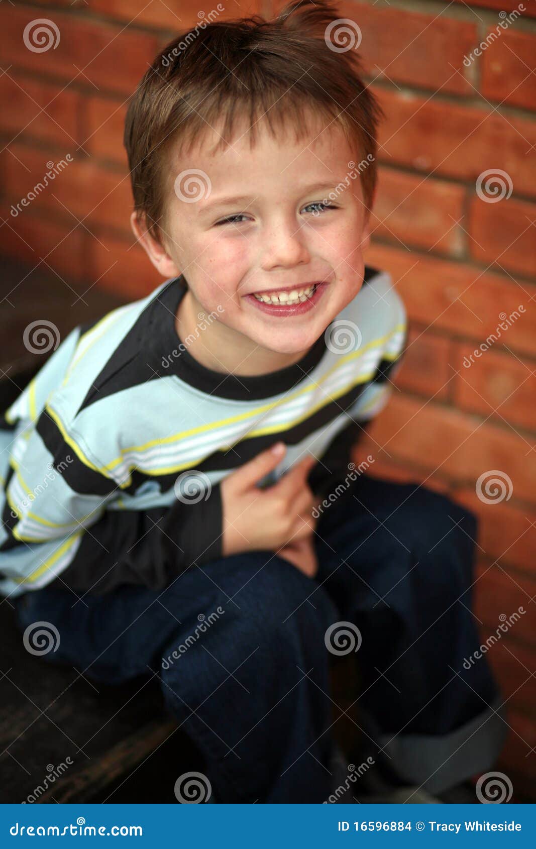 Little Preschool Boy Smiling Stock Photo - Image of children, happiness ...