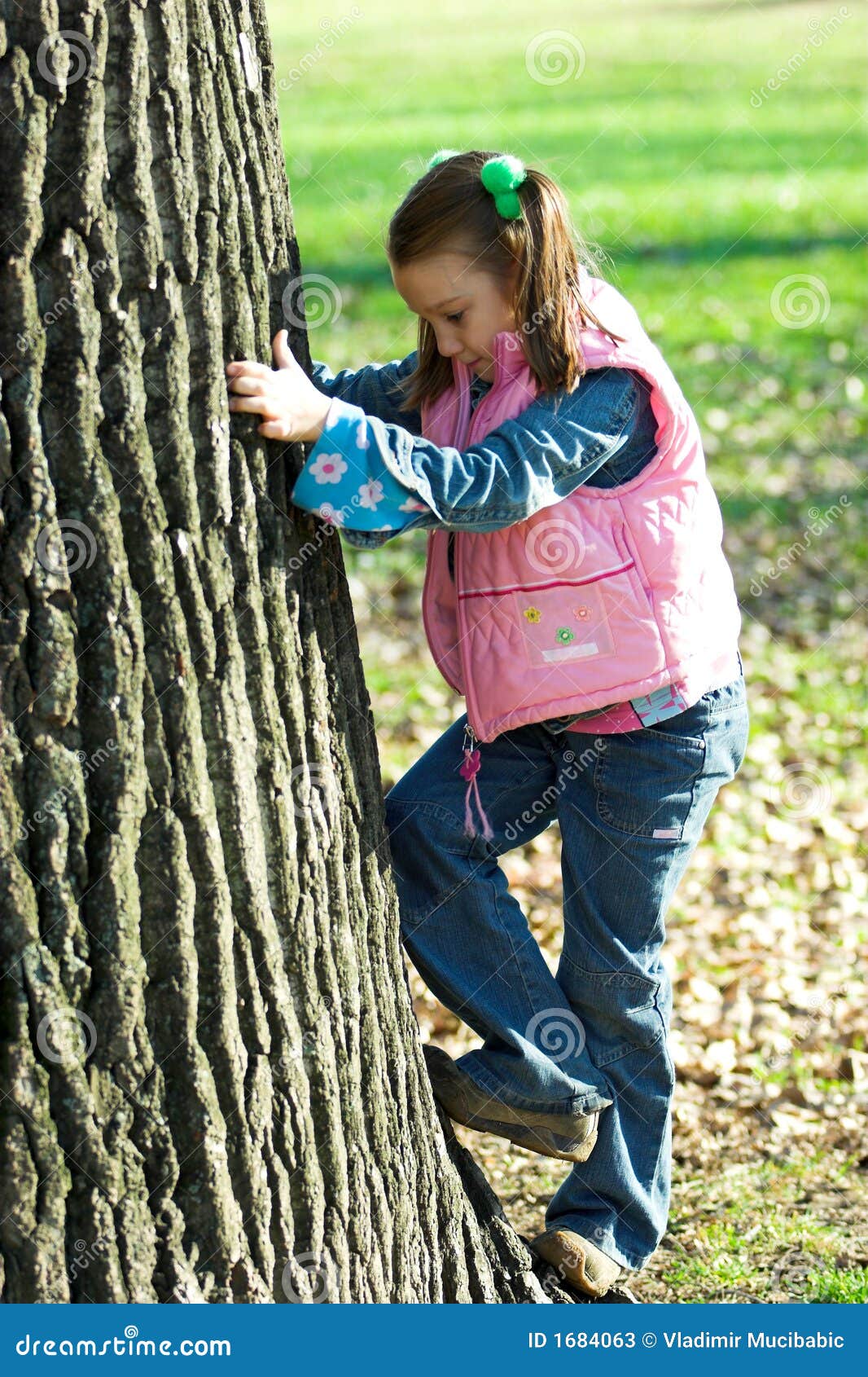 Young Girls Climbing Trees