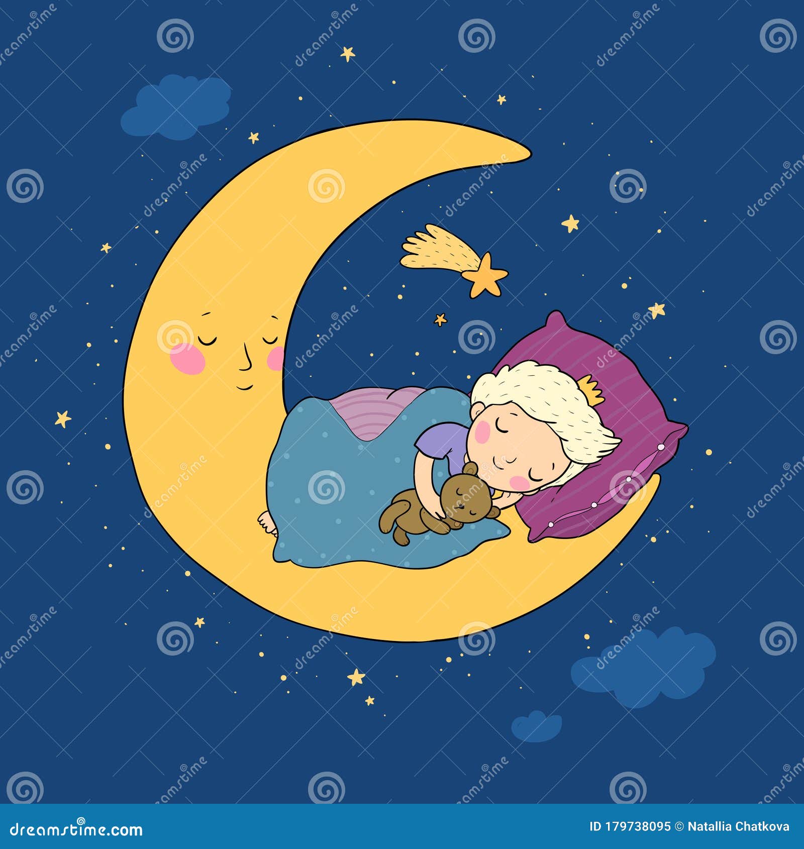 Bedtime Moon Clipart For Kids