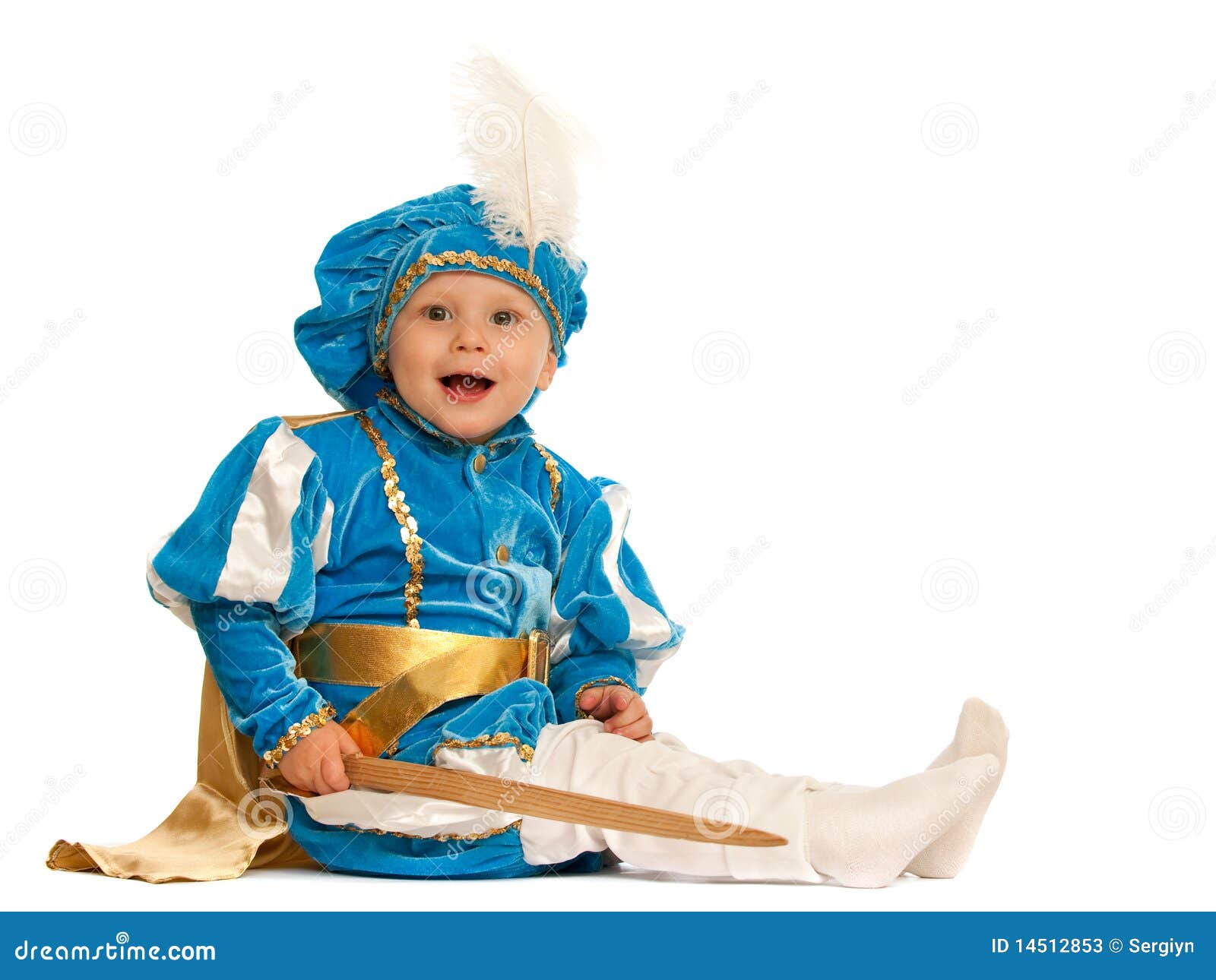 Little prince with a sword stock image. Image of face - 14512853