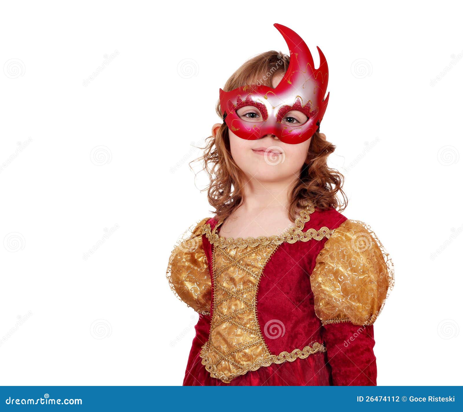 Little princess with mask stock photo. Image of white - 26474112
