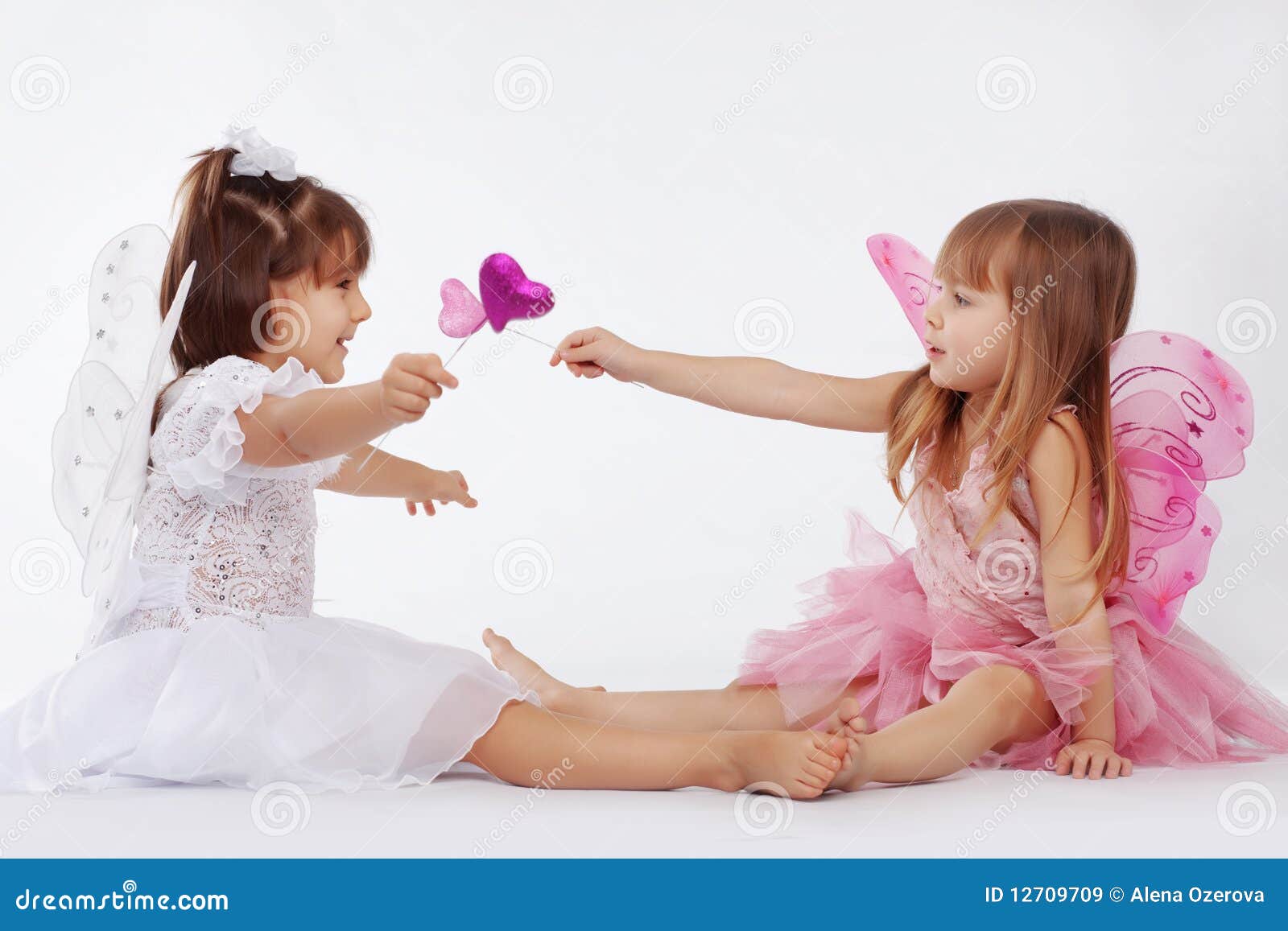Little princesses stock image. Image of sitting, cute - 12709709