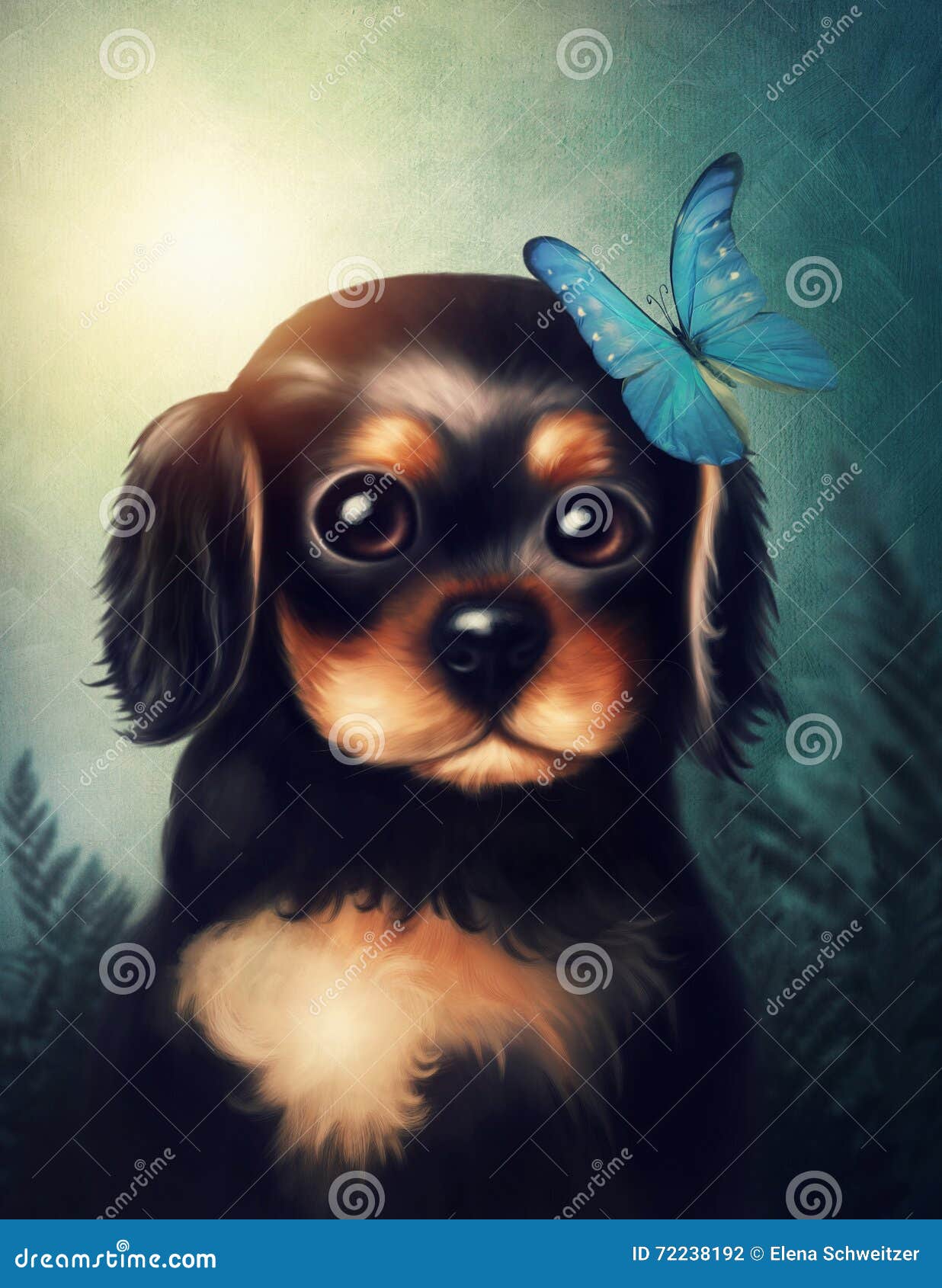 Little puppy dog stock illustration. Illustration of portrait - 72238192