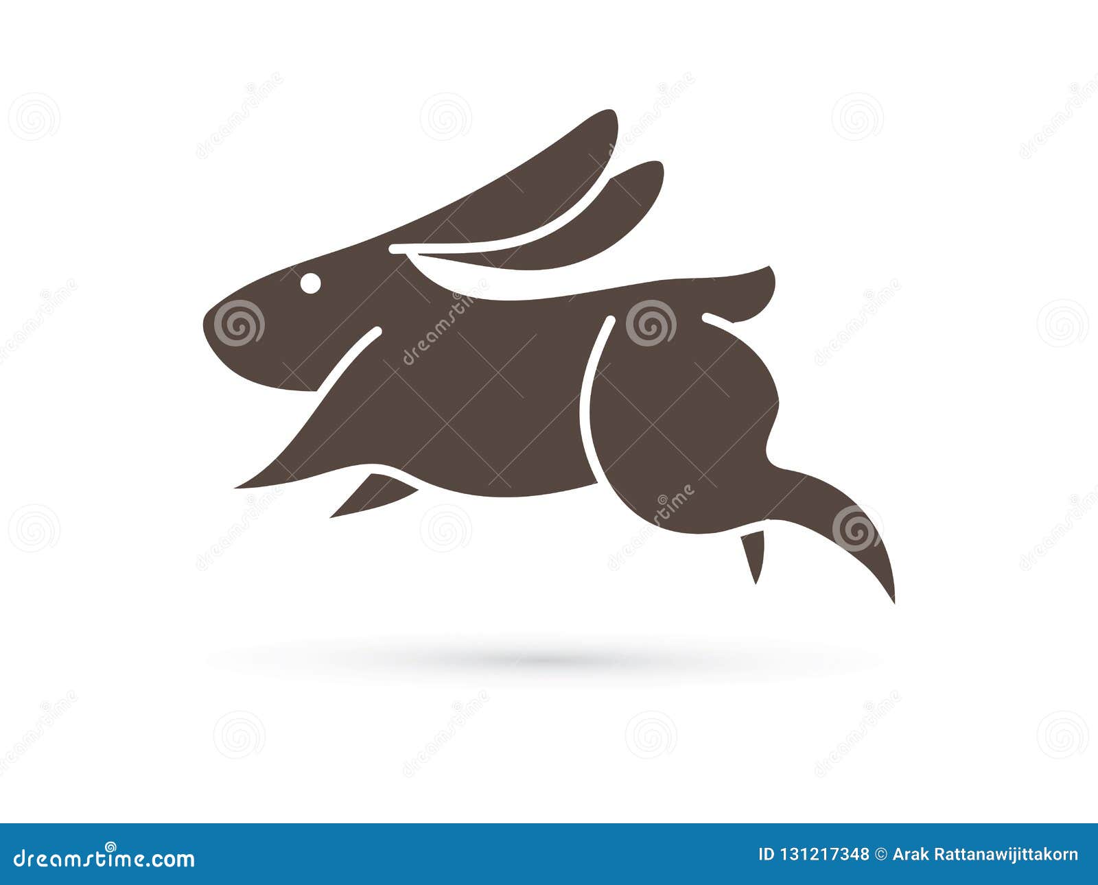 Little Rabbit Jumping Graphic Vector Stock Vector - Illustration of ...