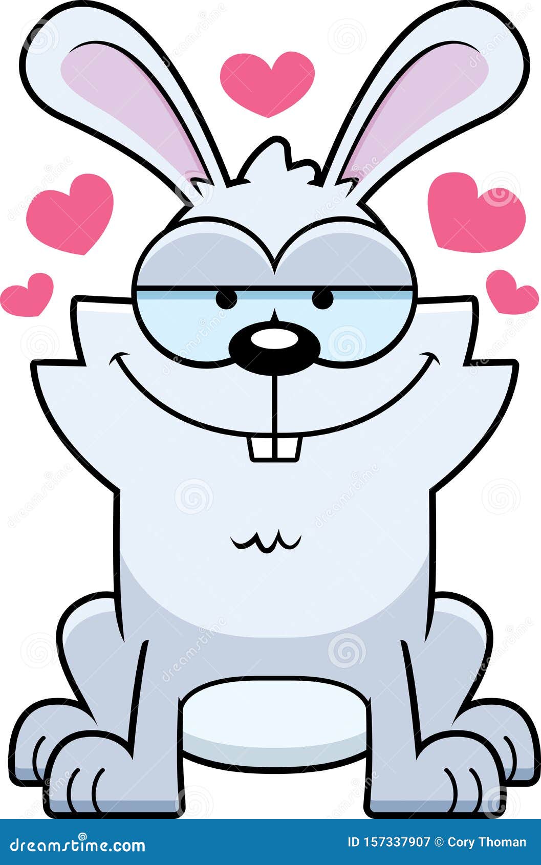 Little Rabbit in Love stock vector. Illustration of vector - 157337907