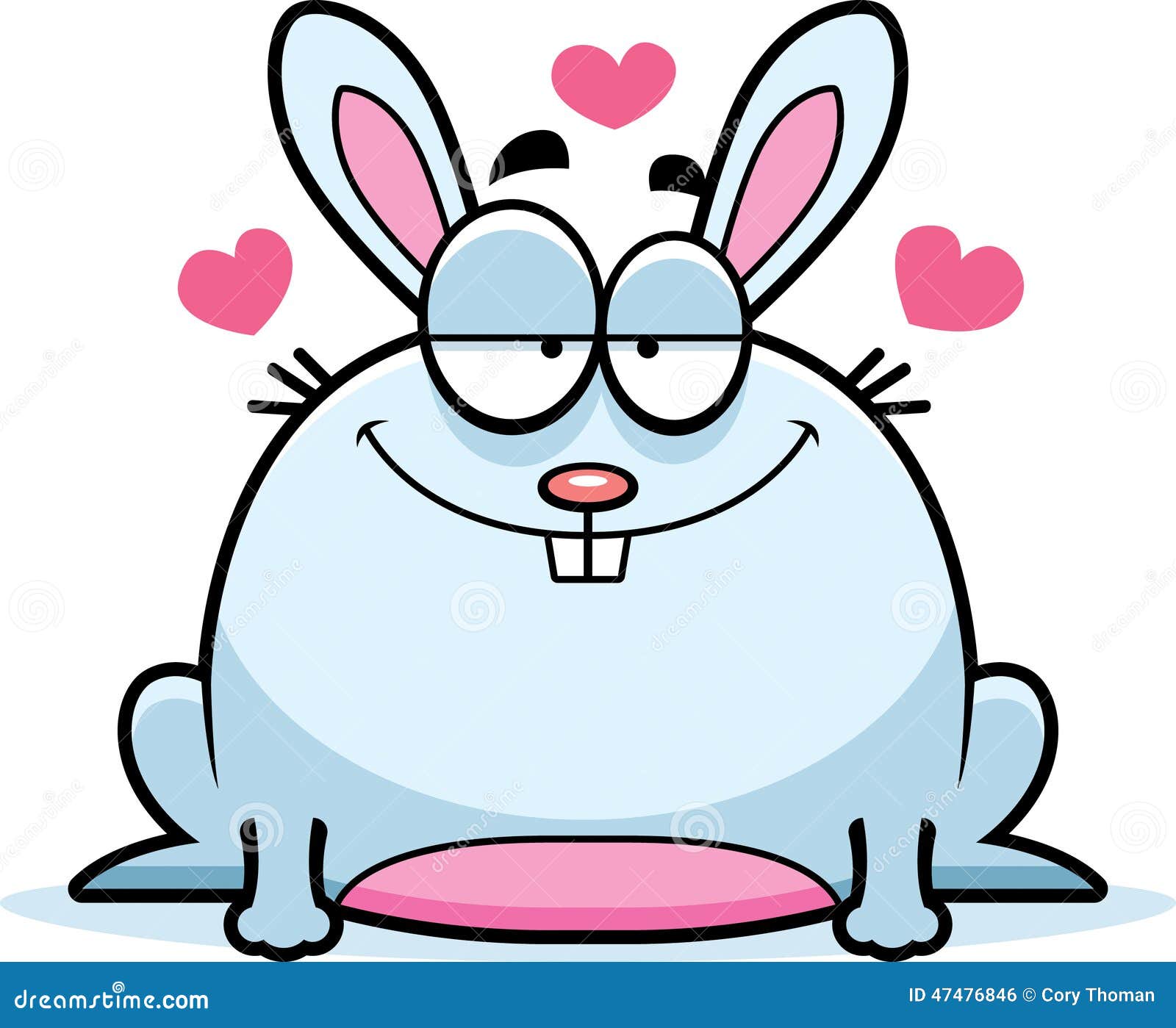Little Rabbit in Love stock vector. Illustration of white - 47476846