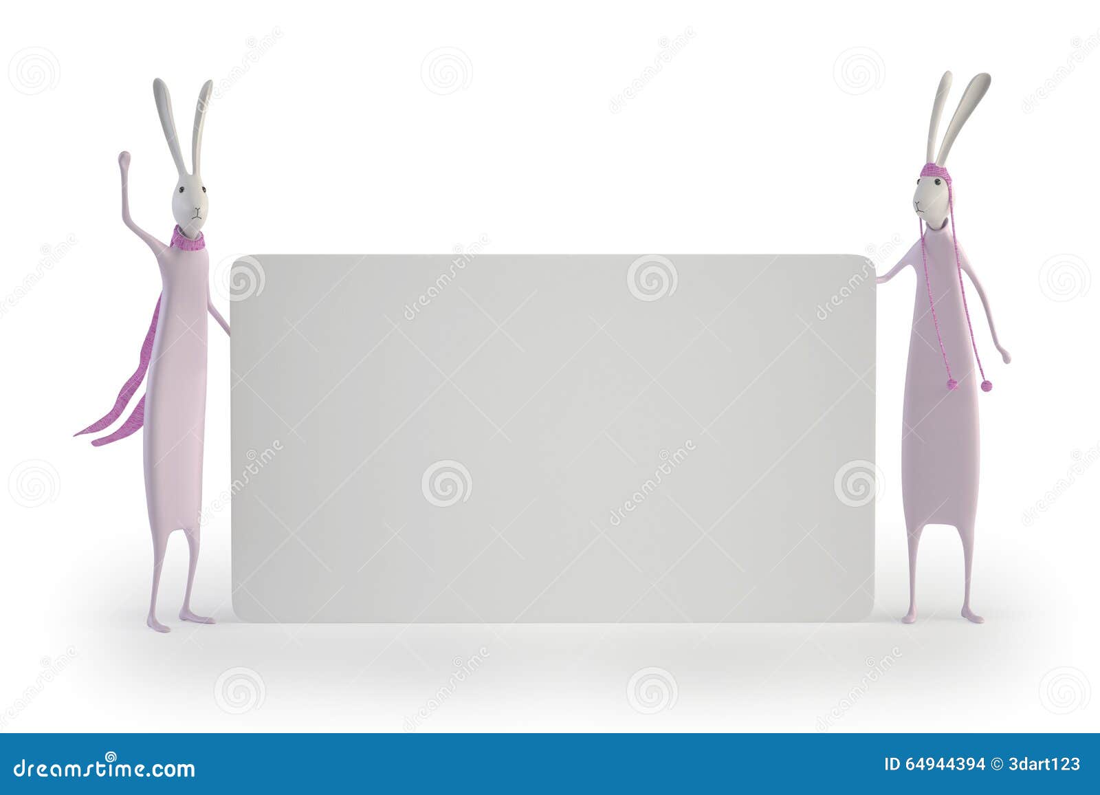 Little Rabbit - Your Empty Board Stock Illustration - Illustration of ...