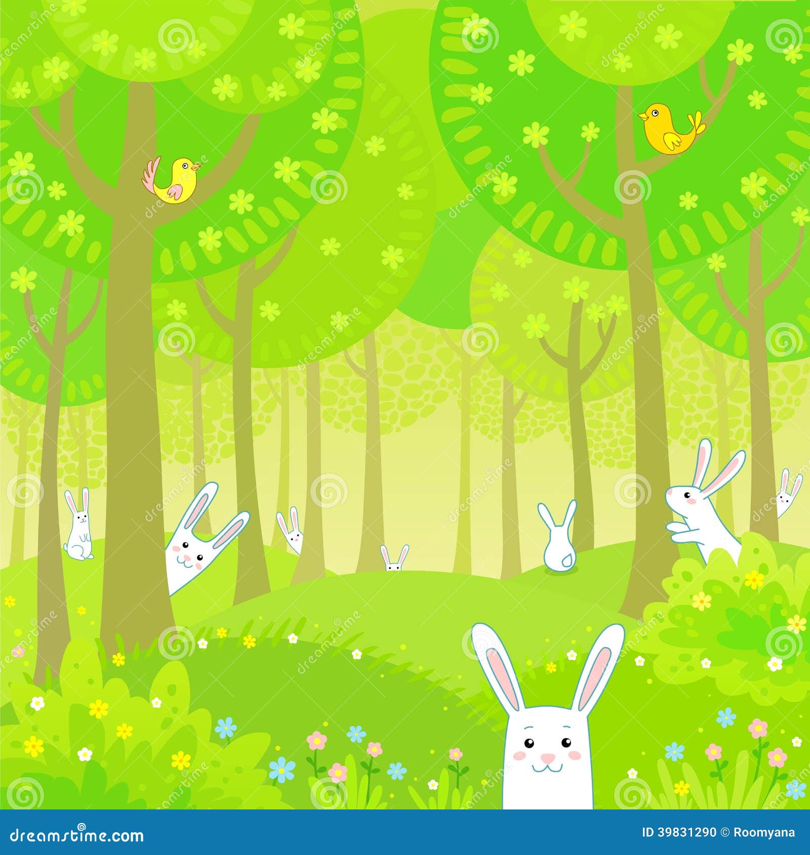 Rabbits In Summer Take Shelter Under Umbrellas And Drink Boxed Milk ...